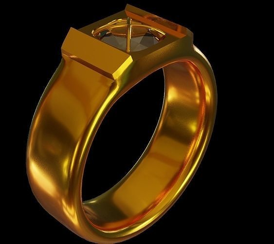 custom ring free 3D model 3D printable | CGTrader