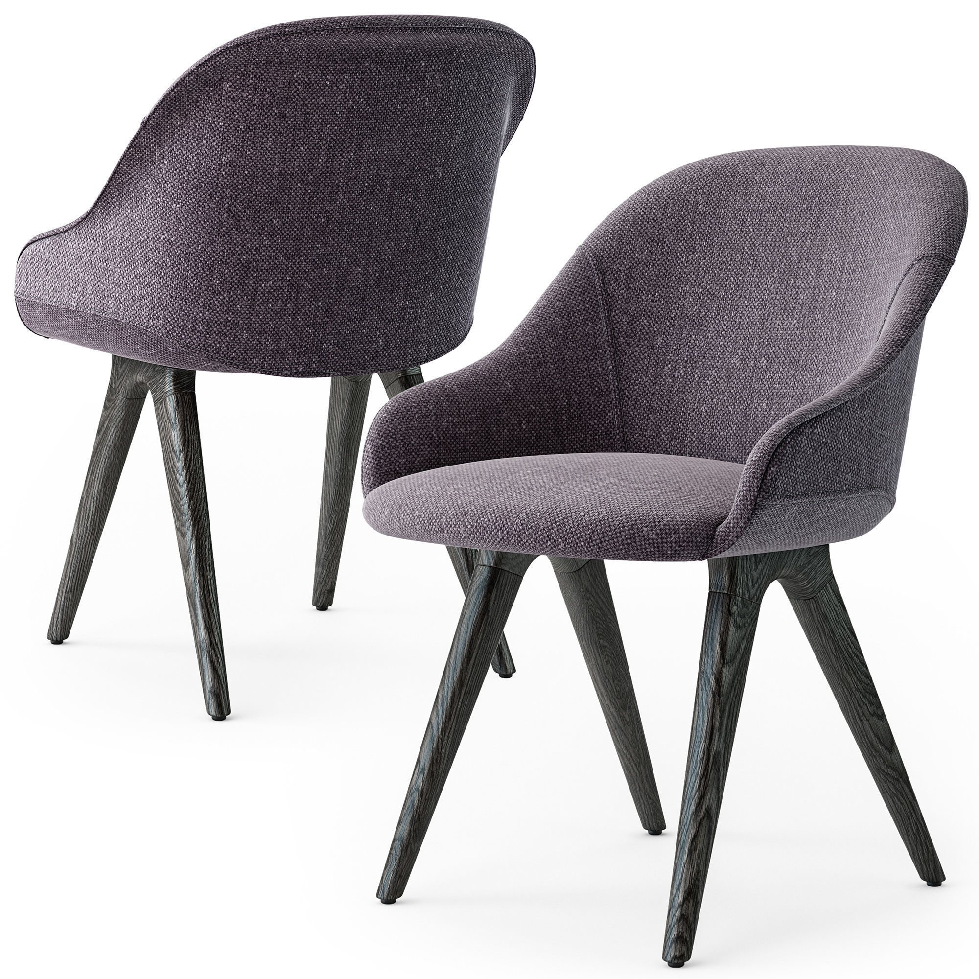 Potocco Lyz wood chair 3D model | CGTrader