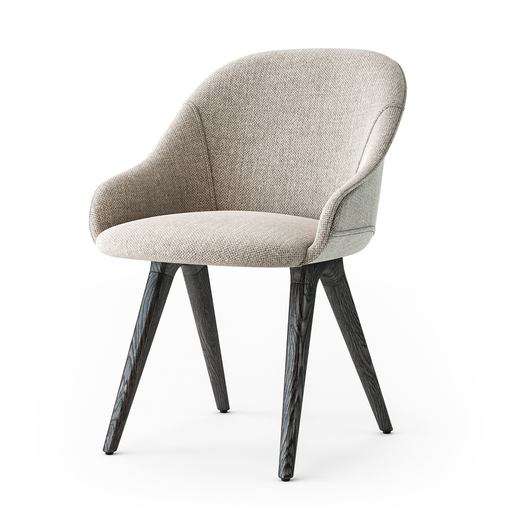 Potocco Lyz wood chair 3D model | CGTrader