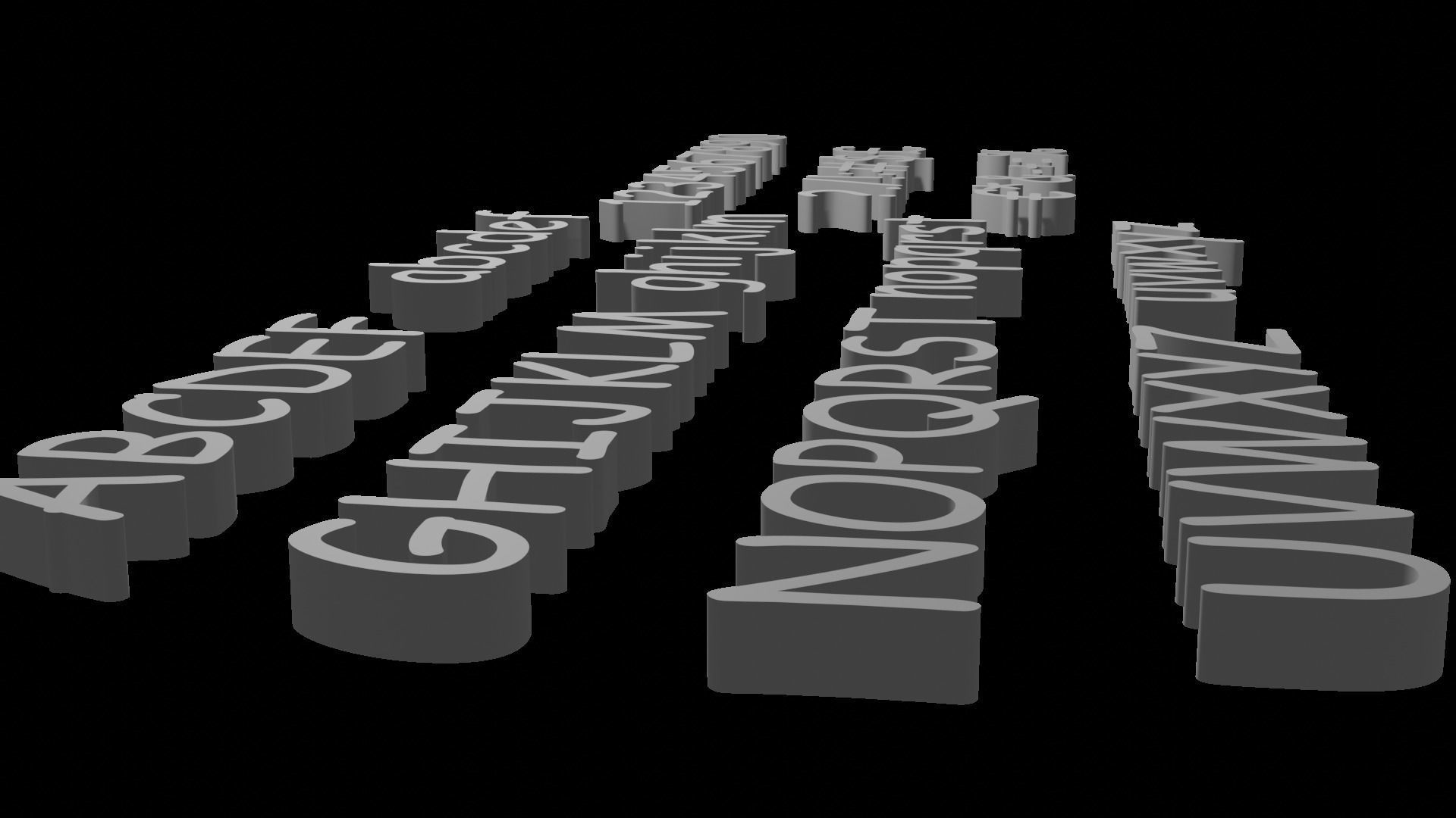 3D model Alphabet letters lowercase and uppercase in Comics sans ms ...