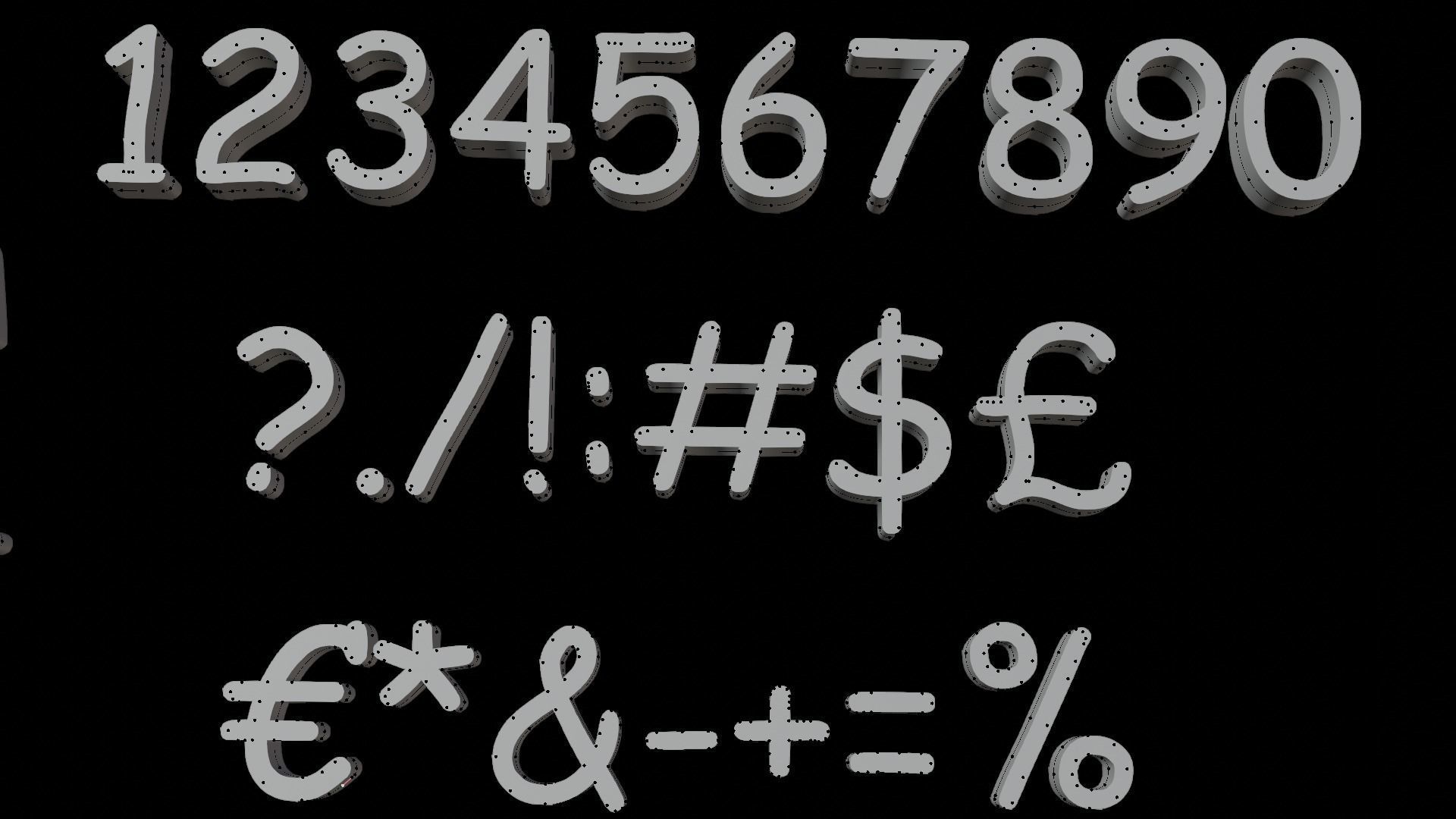 3D model Alphabet letters lowercase and uppercase in Comics sans ms ...