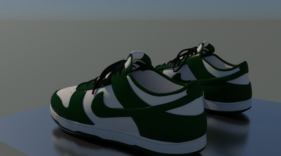dunk low shoes low poly 3D model | CGTrader