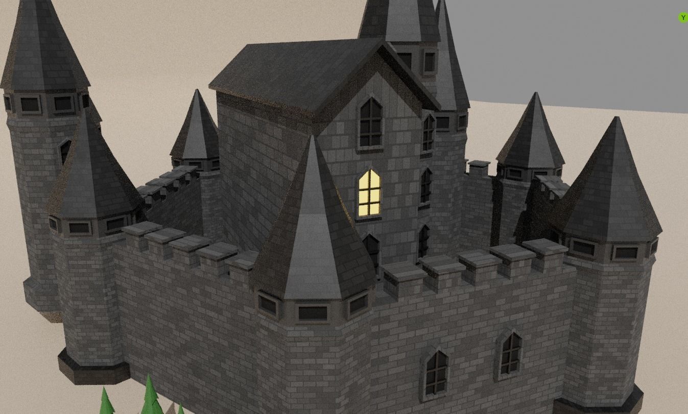 3D model Low Poly Fantasy Castle VR / AR / low-poly | CGTrader