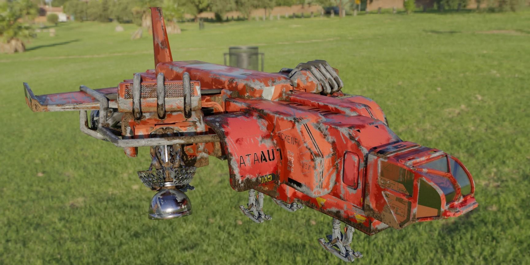 Old Rusty Sci-fi Aircraft 3D model | CGTrader