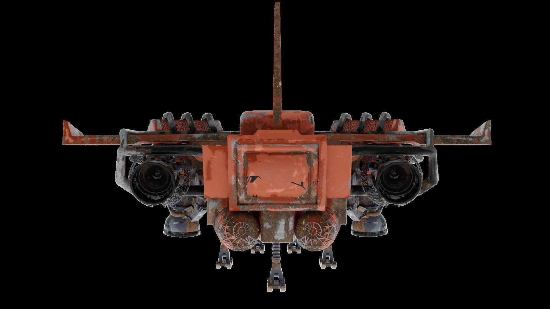 Old Rusty Sci-fi Aircraft 3D model | CGTrader