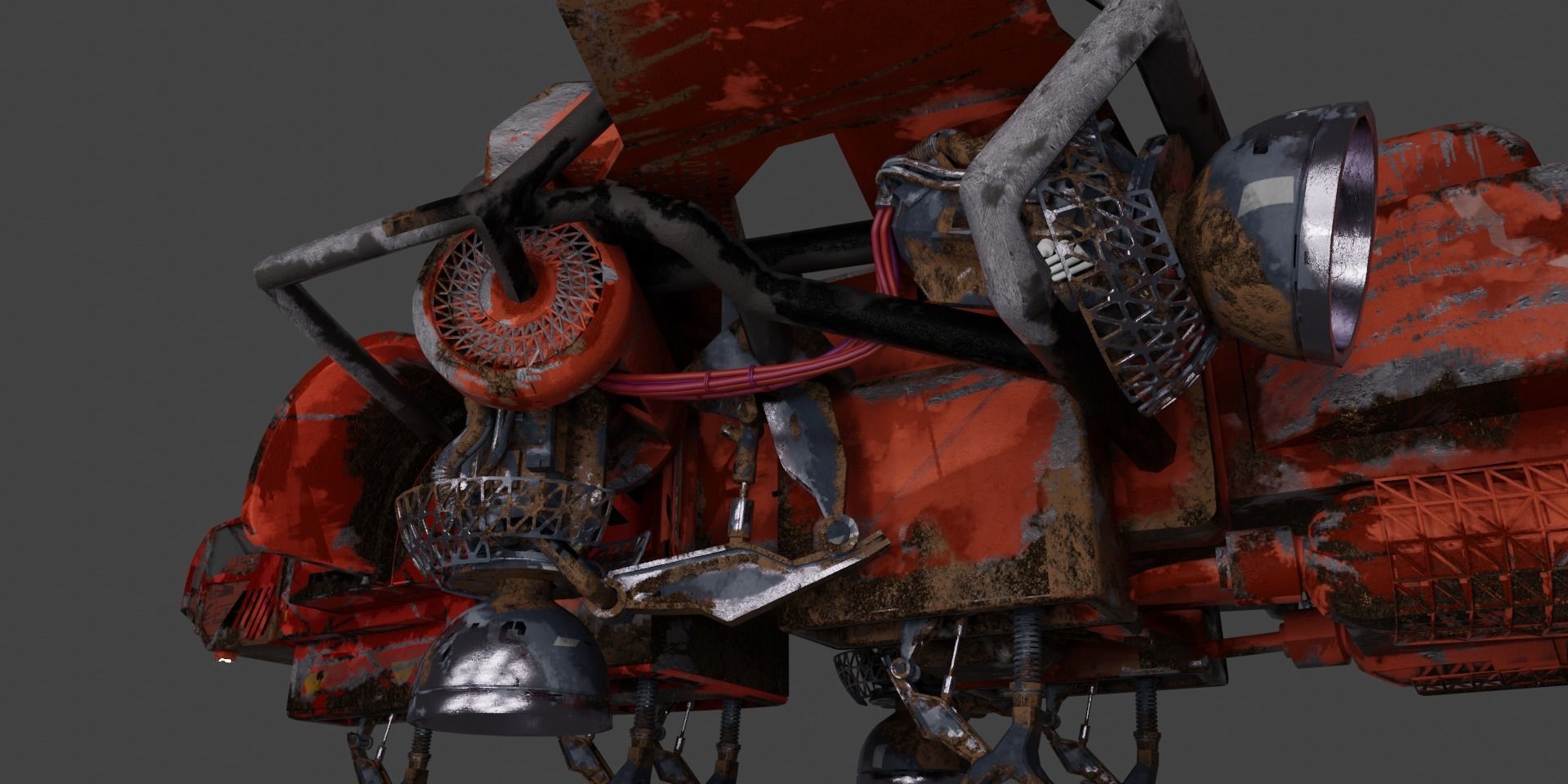 Old Rusty Sci-fi Aircraft 3D model | CGTrader