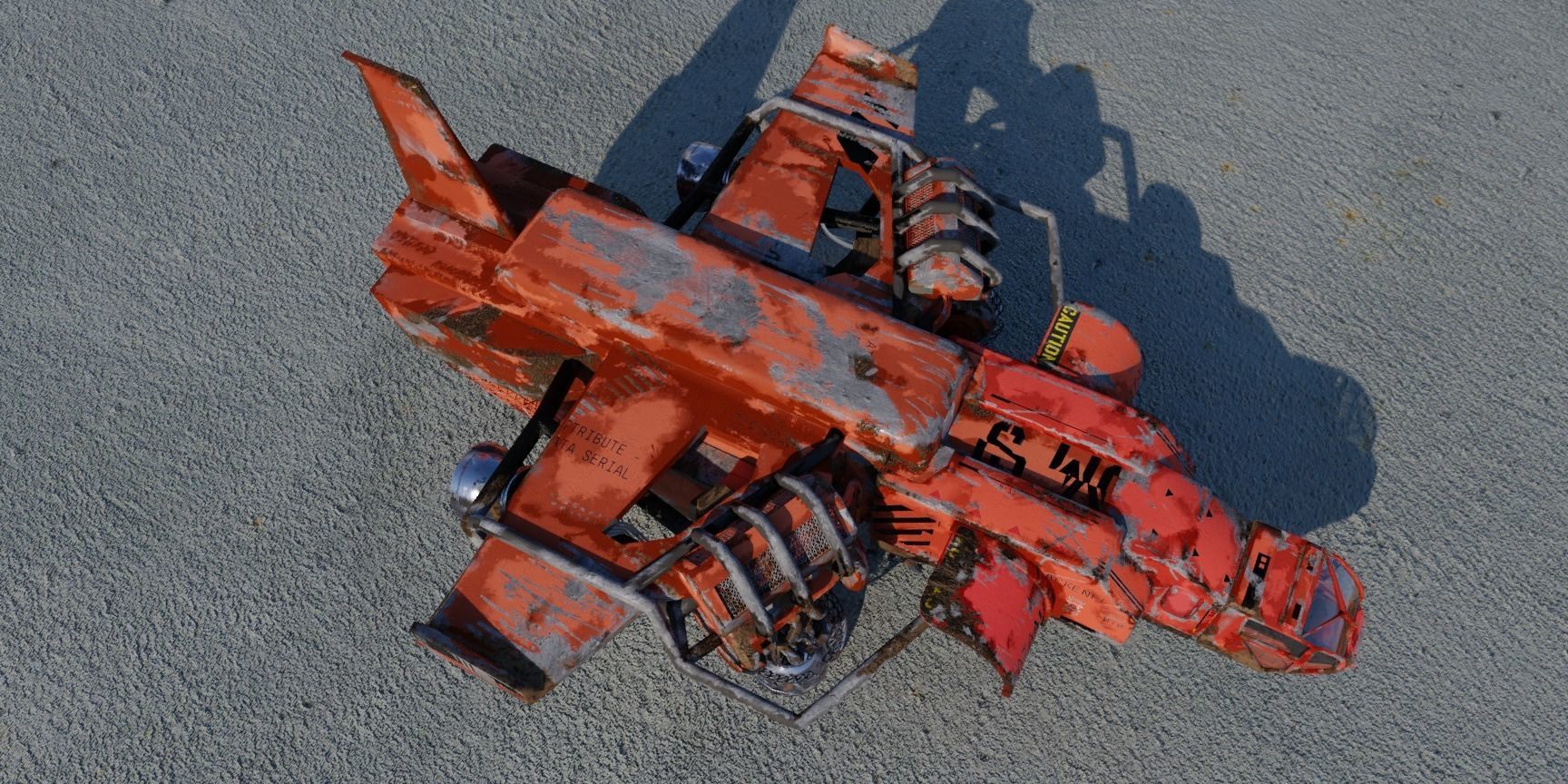 Old Rusty Sci-fi Aircraft 3D model | CGTrader