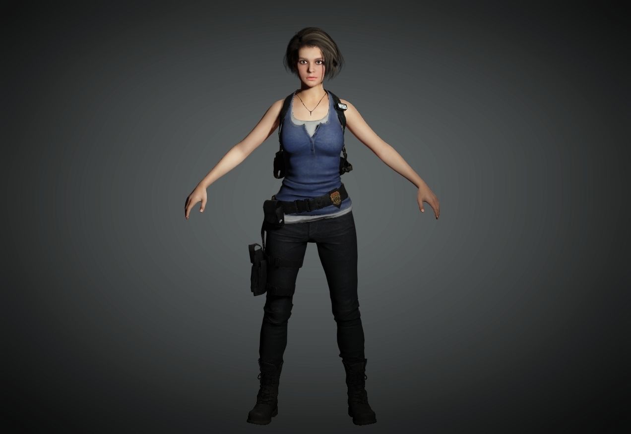 3D model Jill Valentine from Resident Evil 3D Model VR / AR / low-poly ...