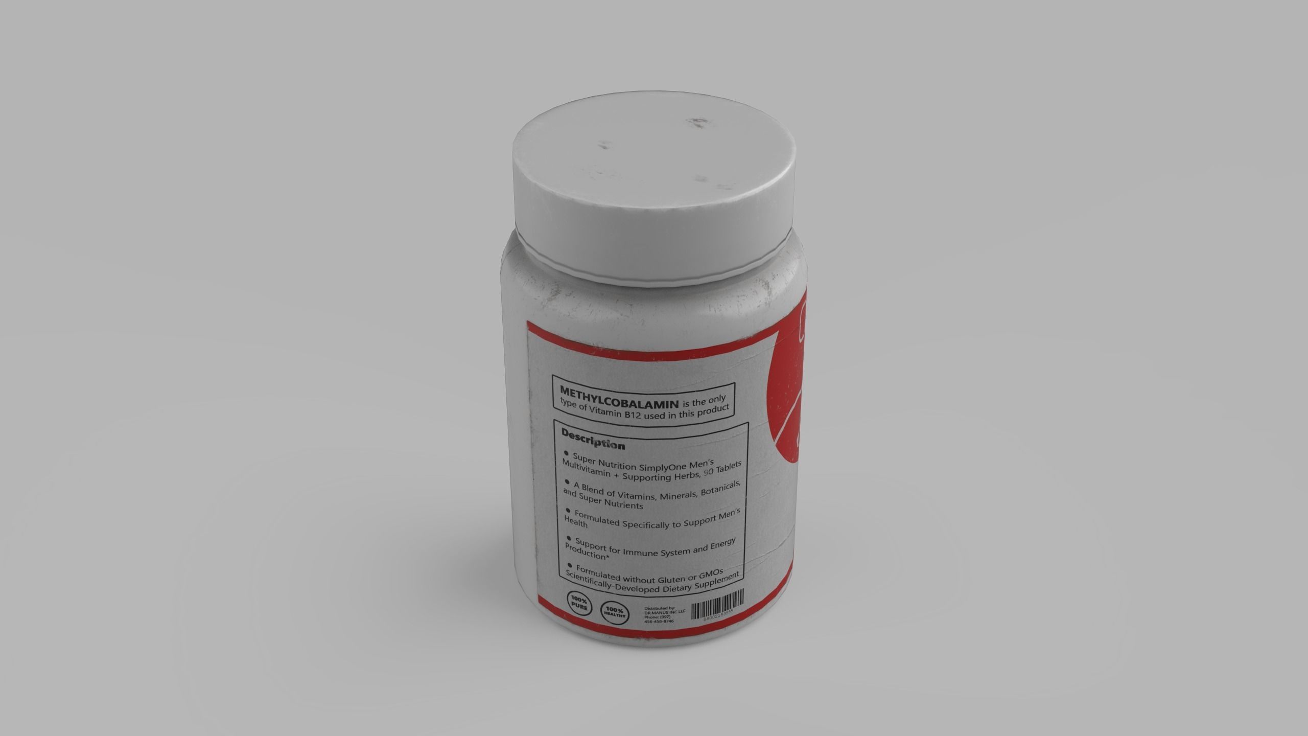 3D model Pill Bottle 01 VR / AR / low-poly | CGTrader