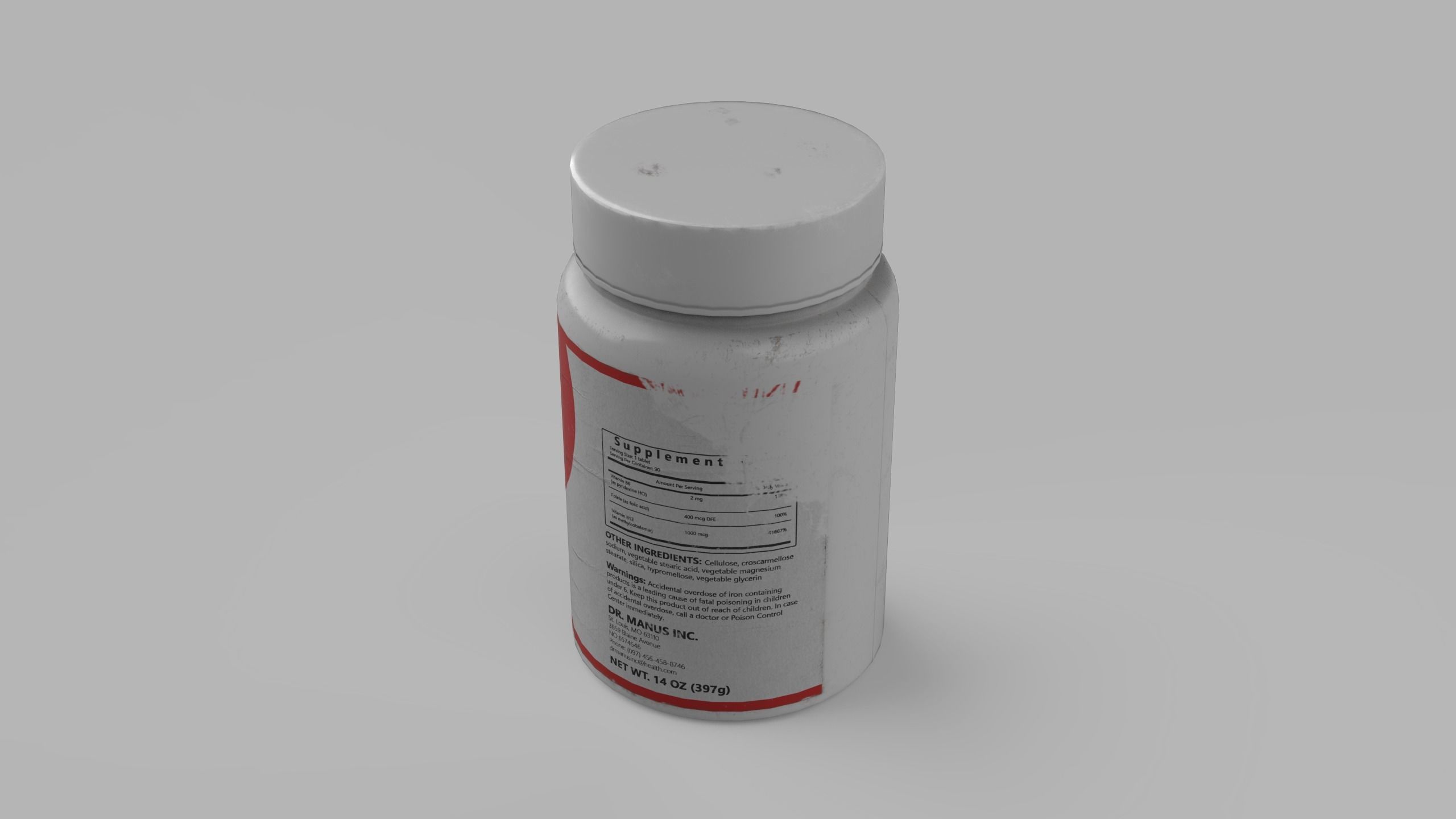 3D model Pill Bottle 01 VR / AR / low-poly | CGTrader
