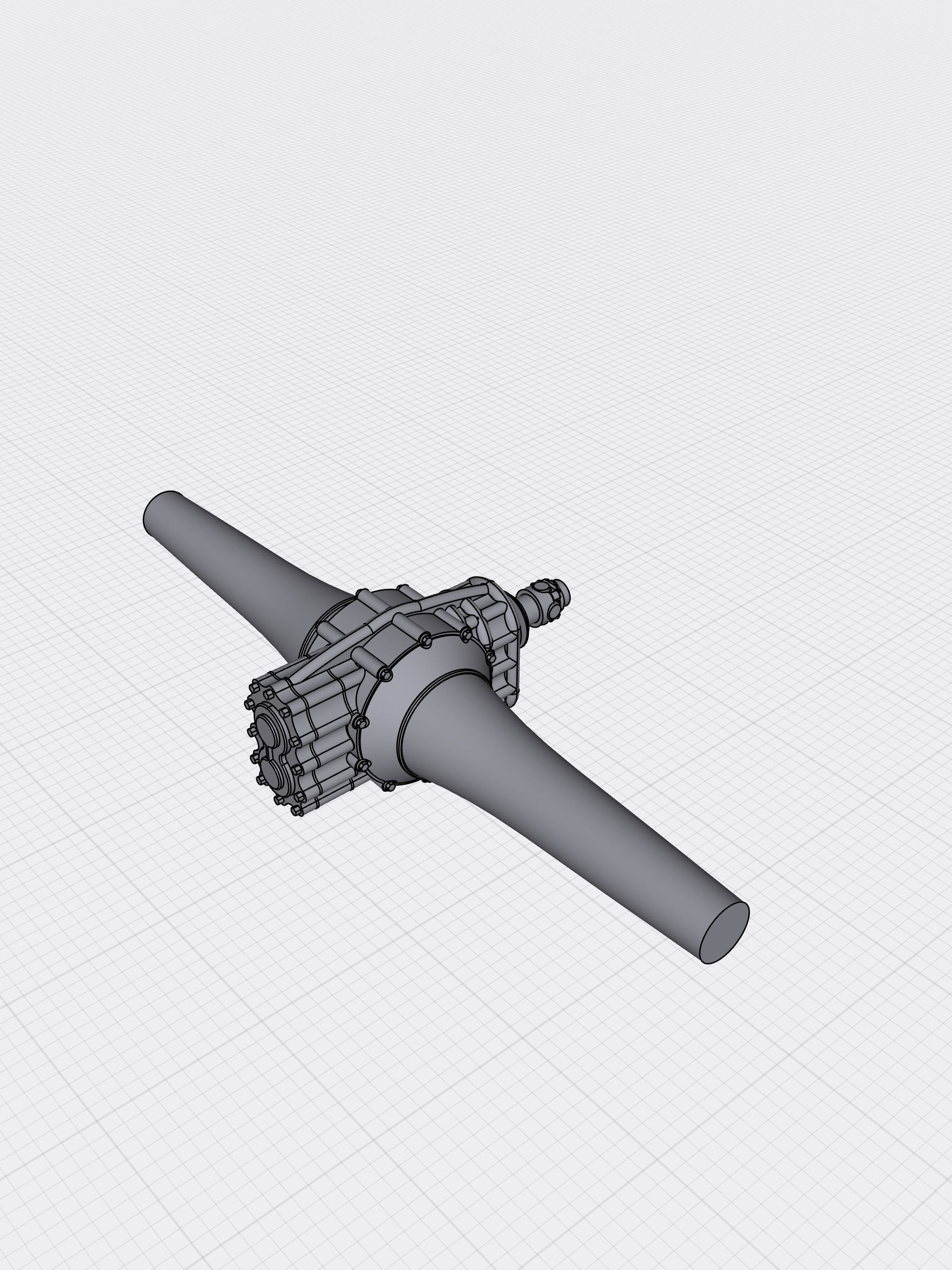 HOT ROD Quick Change rear diff with optional axles N covers 3D model 3D ...