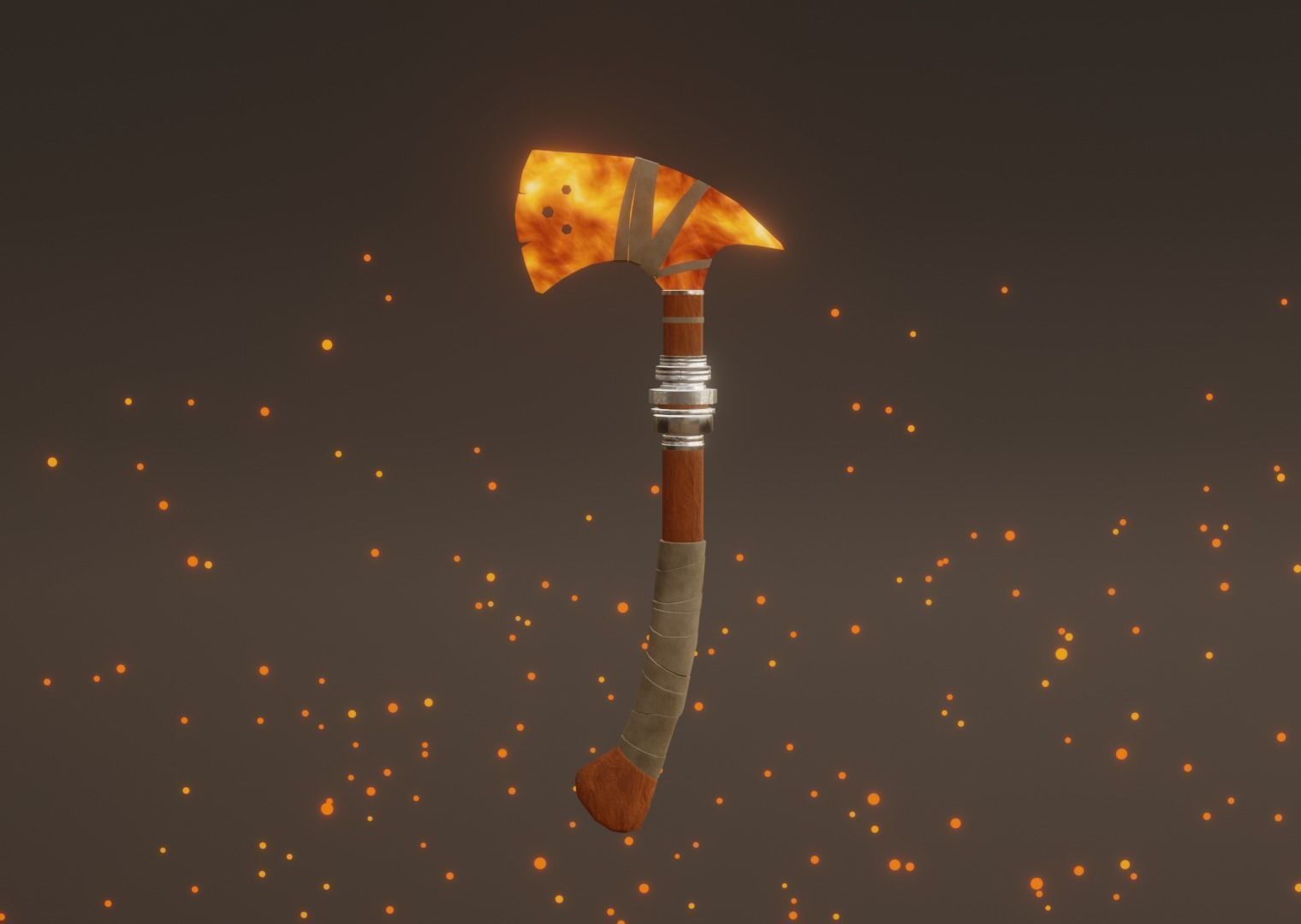 3D model Fire Axe - Elemental Axe - Model 01 VR / AR / low-poly | CGTrader