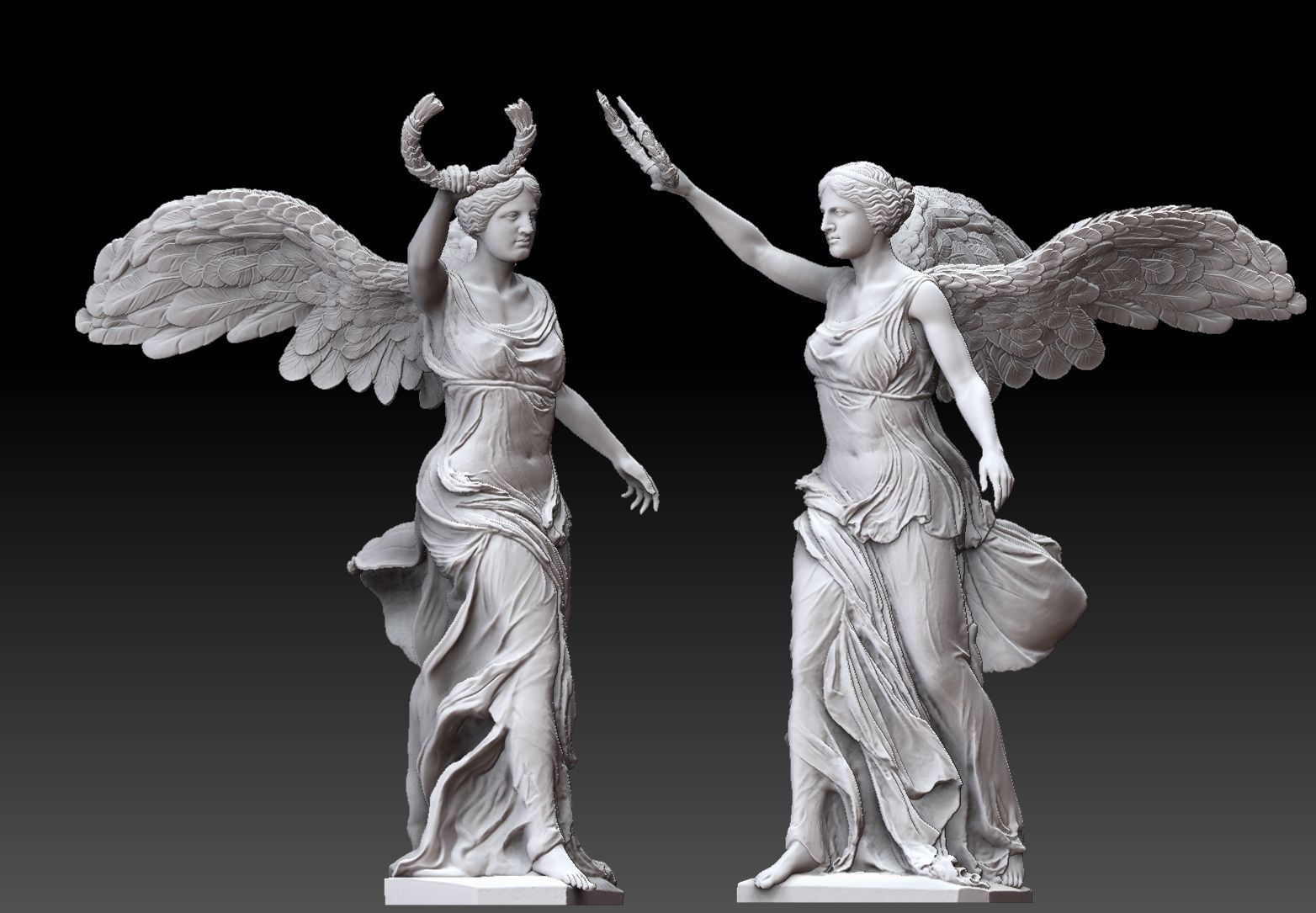 Winged Victory of Samothrace nike reconstruction 3D model 3D printable ...
