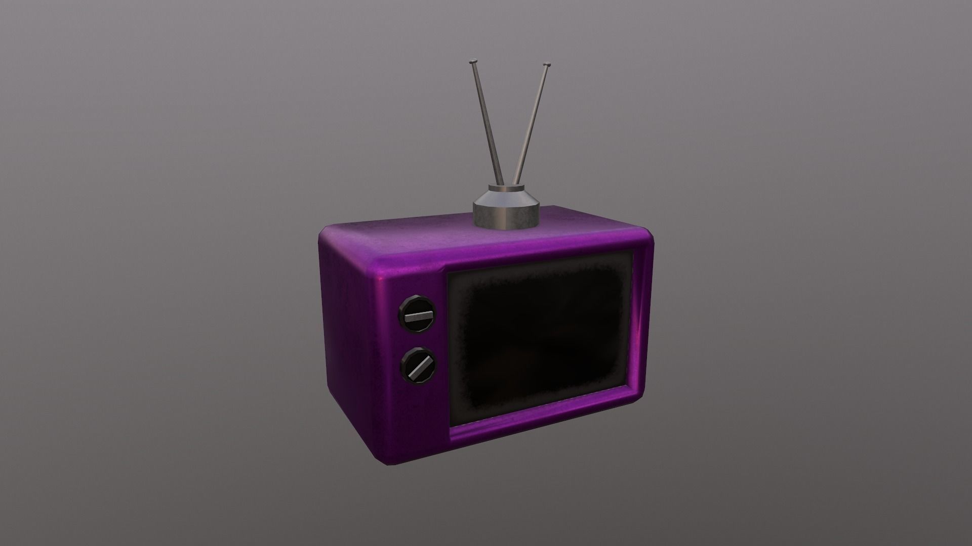Low Poly Television tv with antenna free VR / AR / low-poly 3D model ...