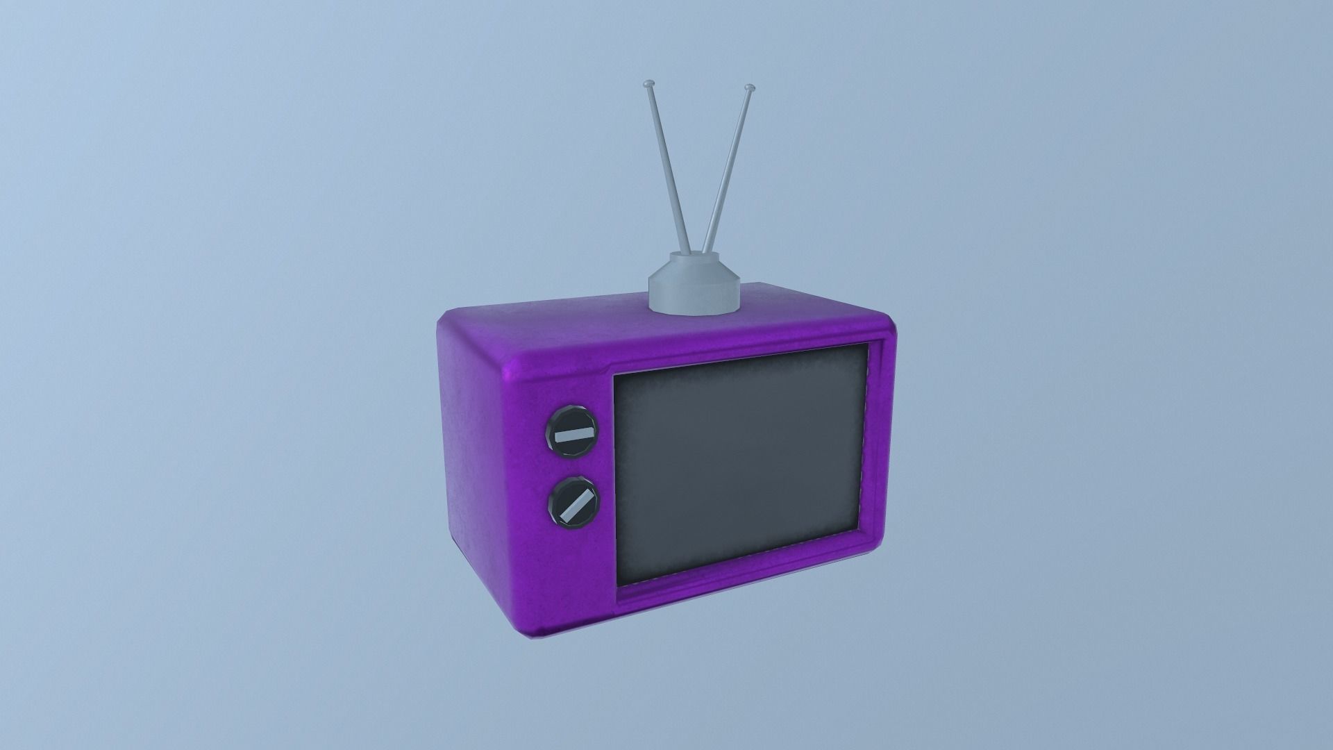Low Poly Television tv with antenna free VR / AR / low-poly 3D model ...