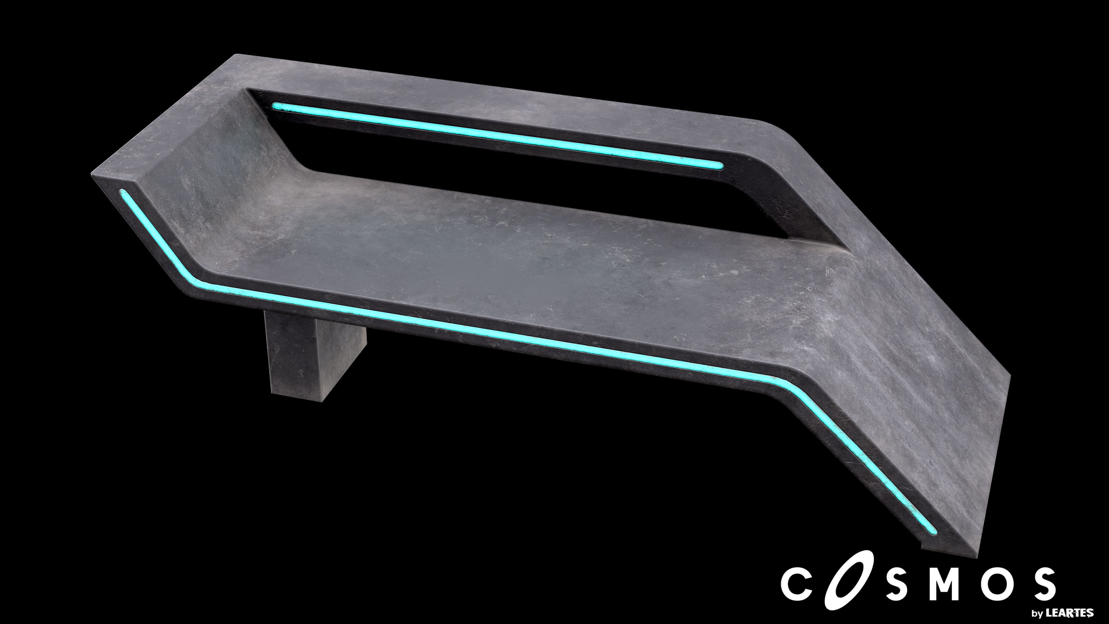 3D model Cyberpunk Bench - 6 VR / AR / low-poly | CGTrader