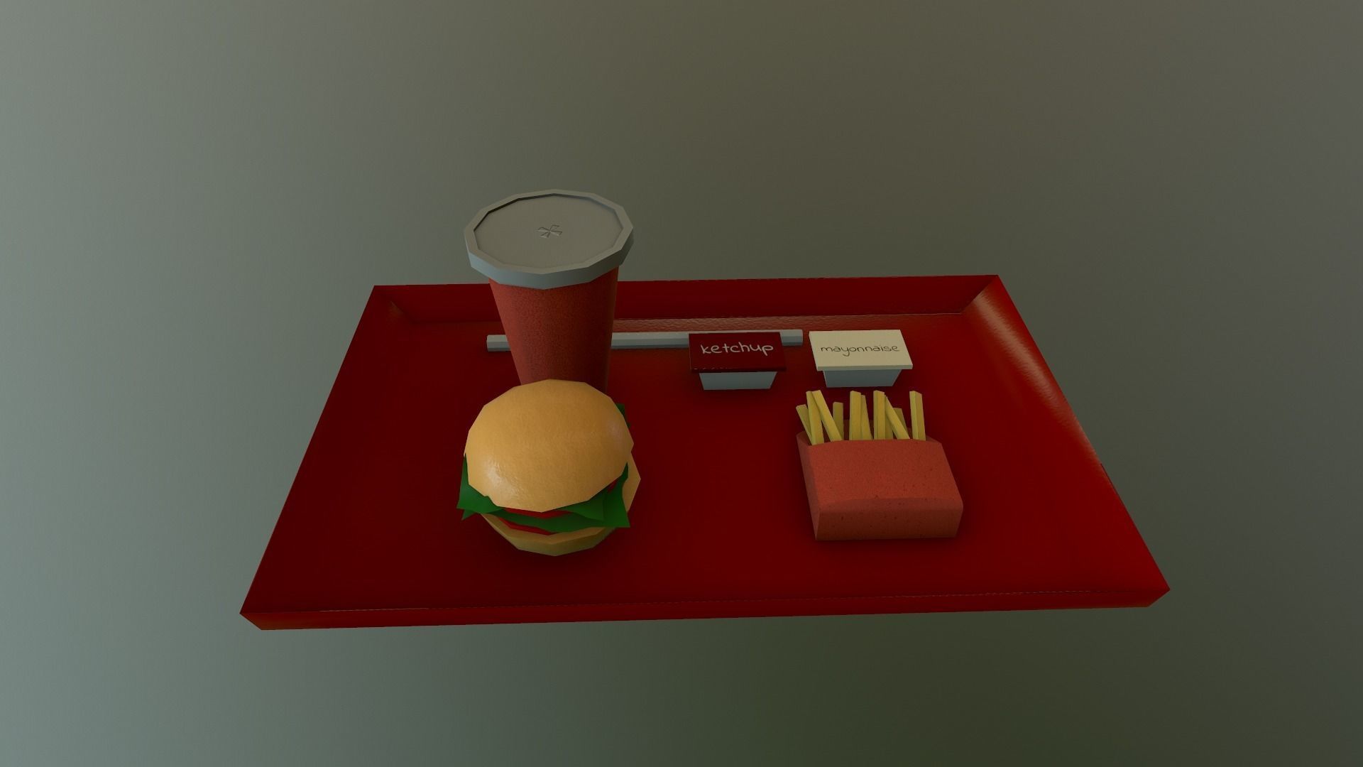 Low Poly Burger Menu free VR / AR / low-poly 3D model | CGTrader