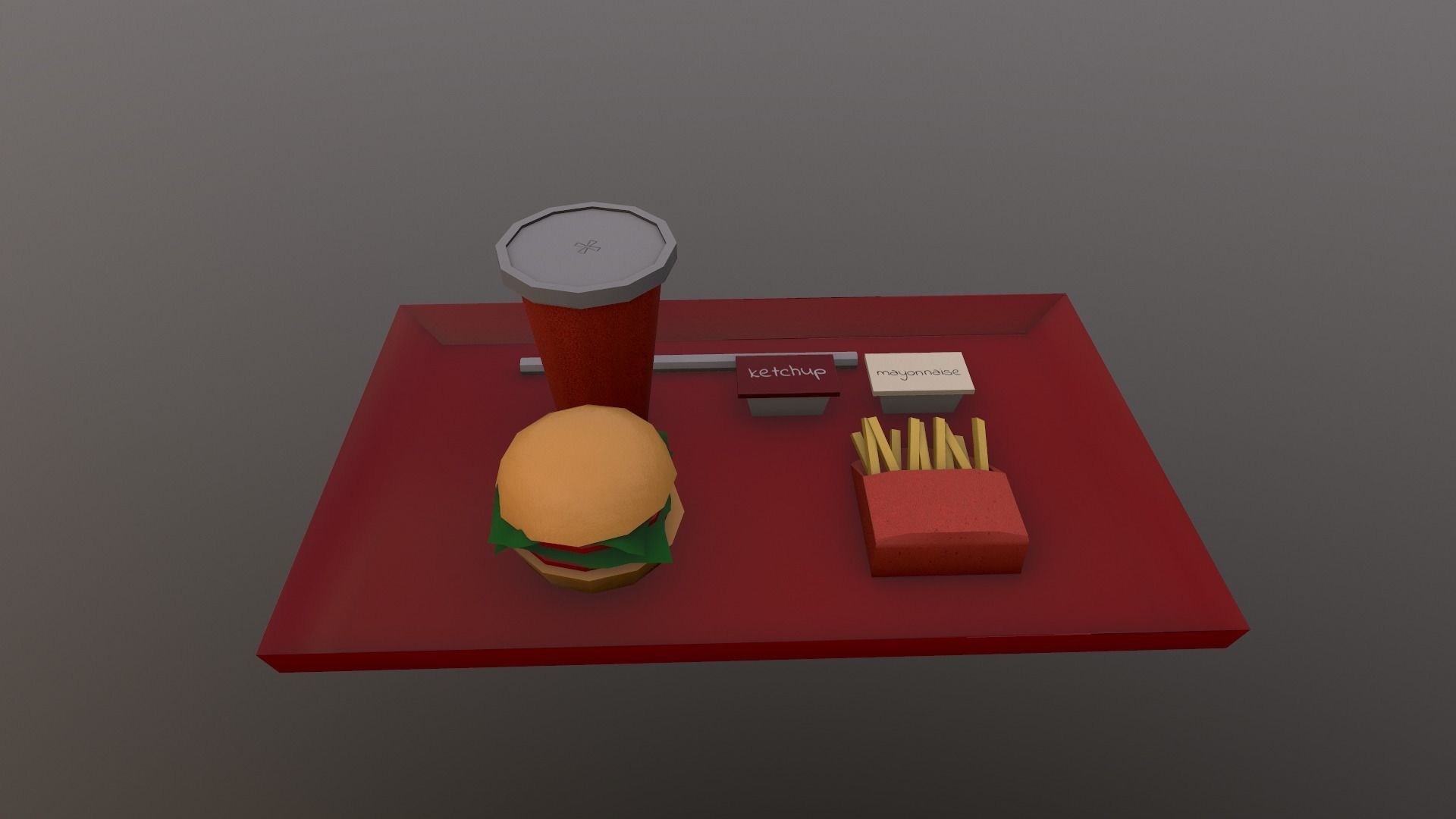Low Poly Burger Menu free VR / AR / low-poly 3D model | CGTrader