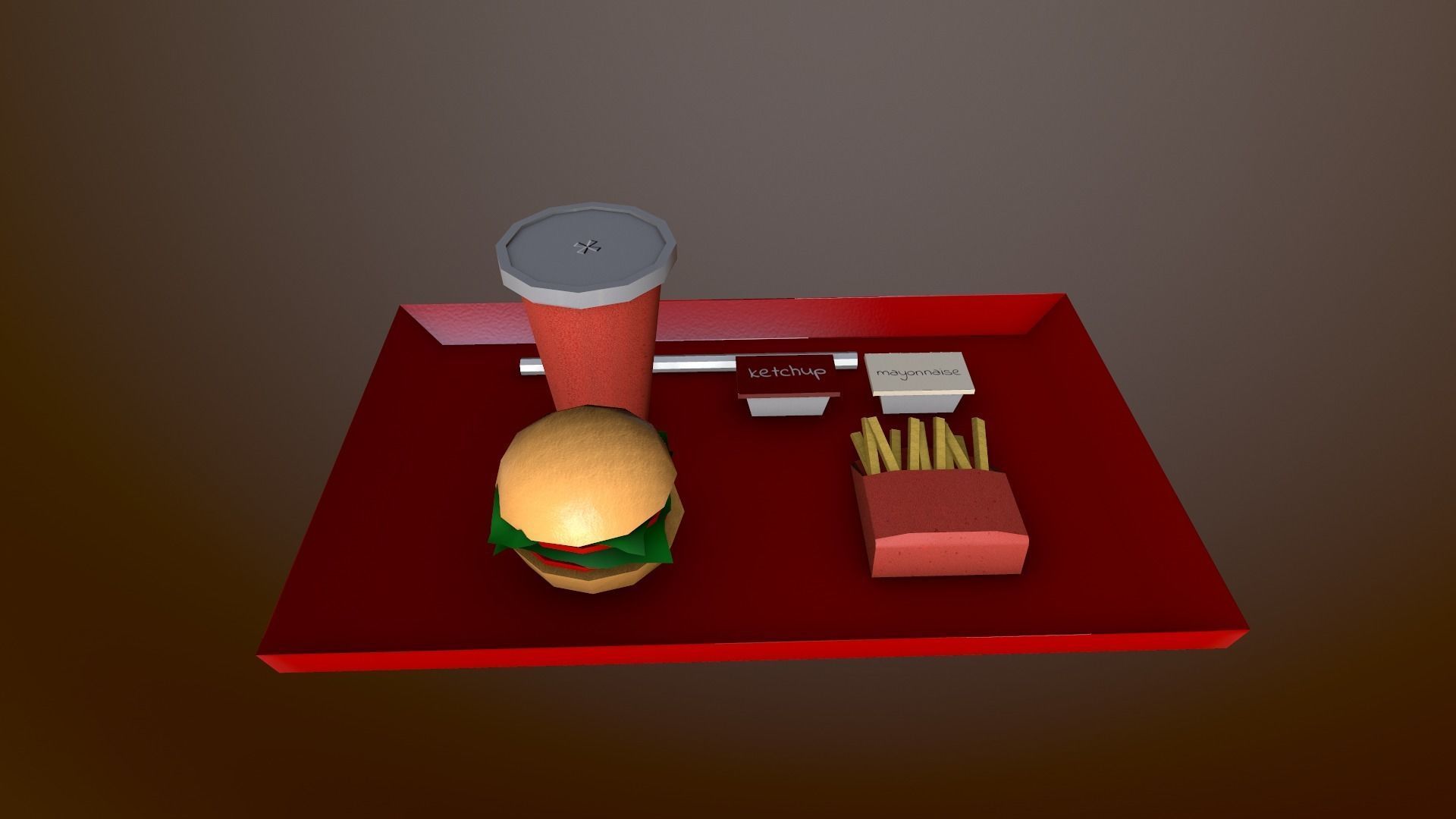Low Poly Burger Menu free VR / AR / low-poly 3D model | CGTrader