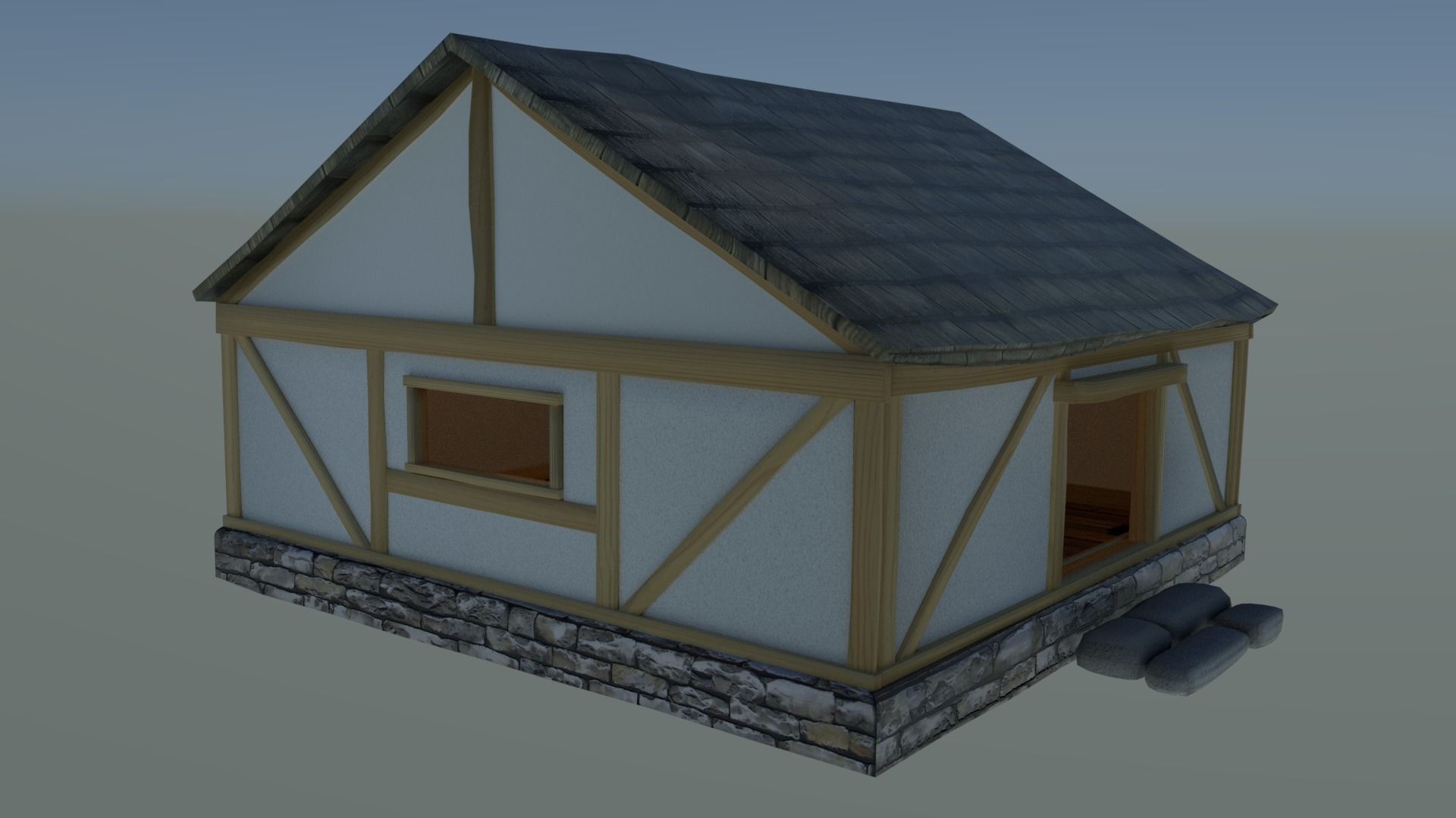 Empty house free 3D model | CGTrader