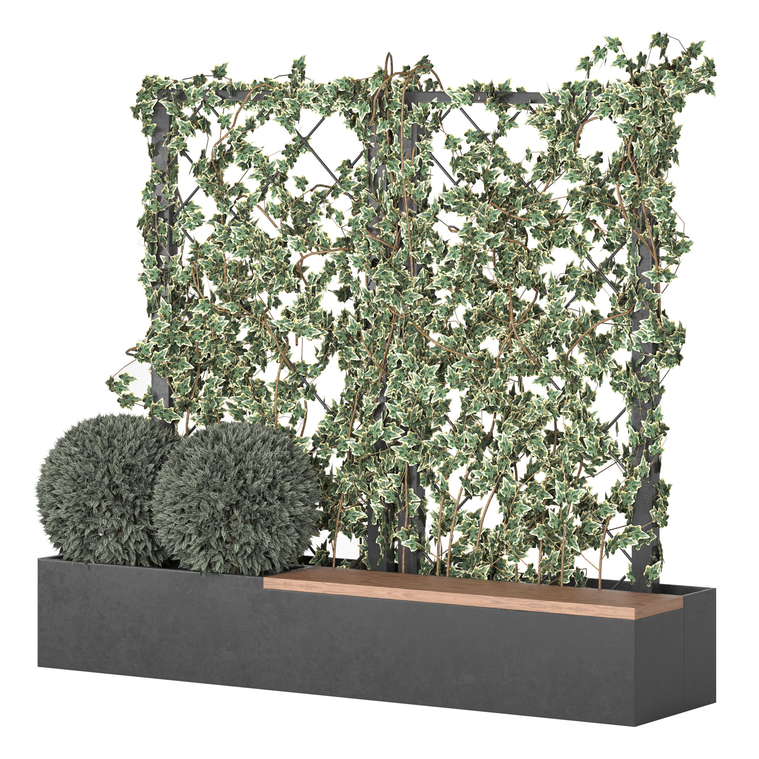 Ivy Grid With Seating Space 3D model | CGTrader