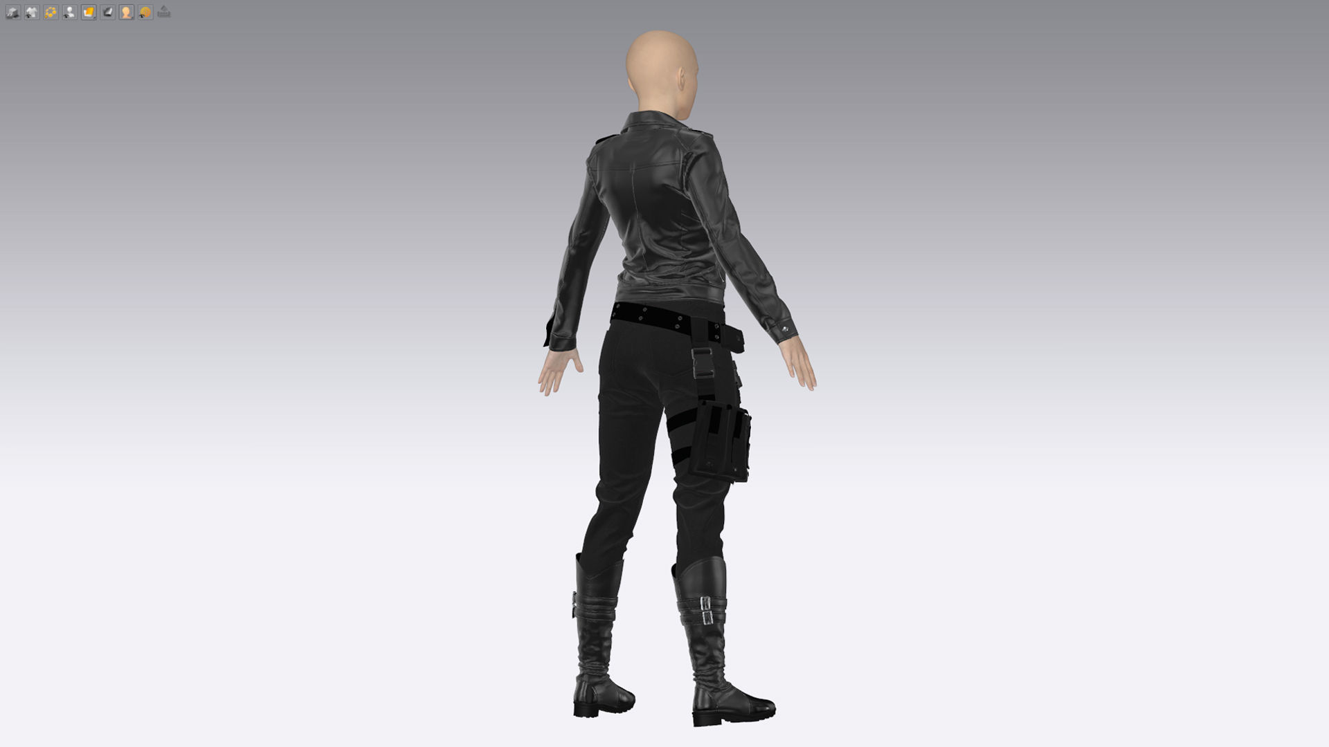 Female tactical outfit Military Jacket Pants Boots Equipment 3D model ...