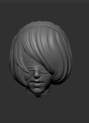 Nier 2B head parts 3D model 3D printable | CGTrader
