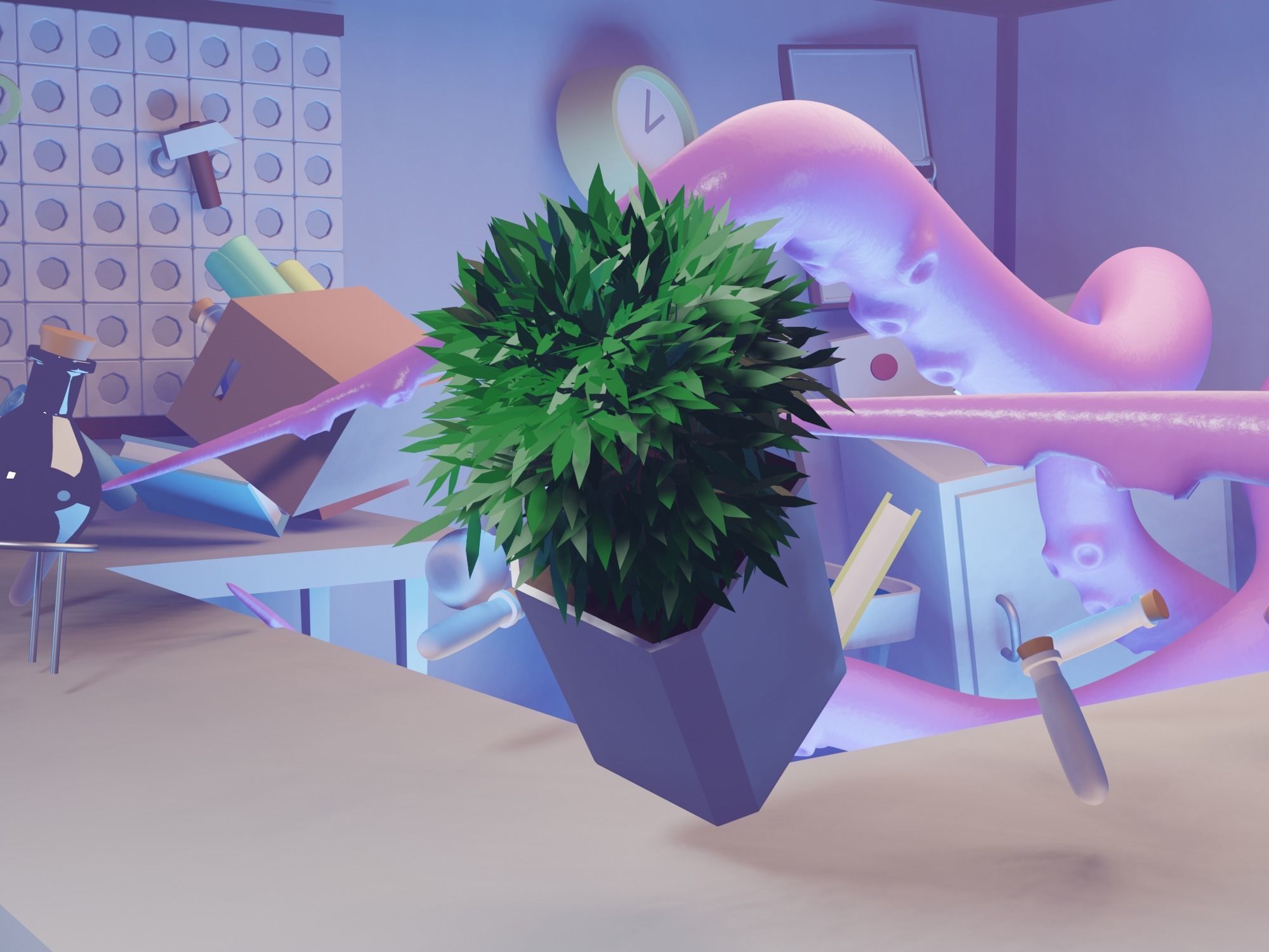 Scientists garage 3D model | CGTrader