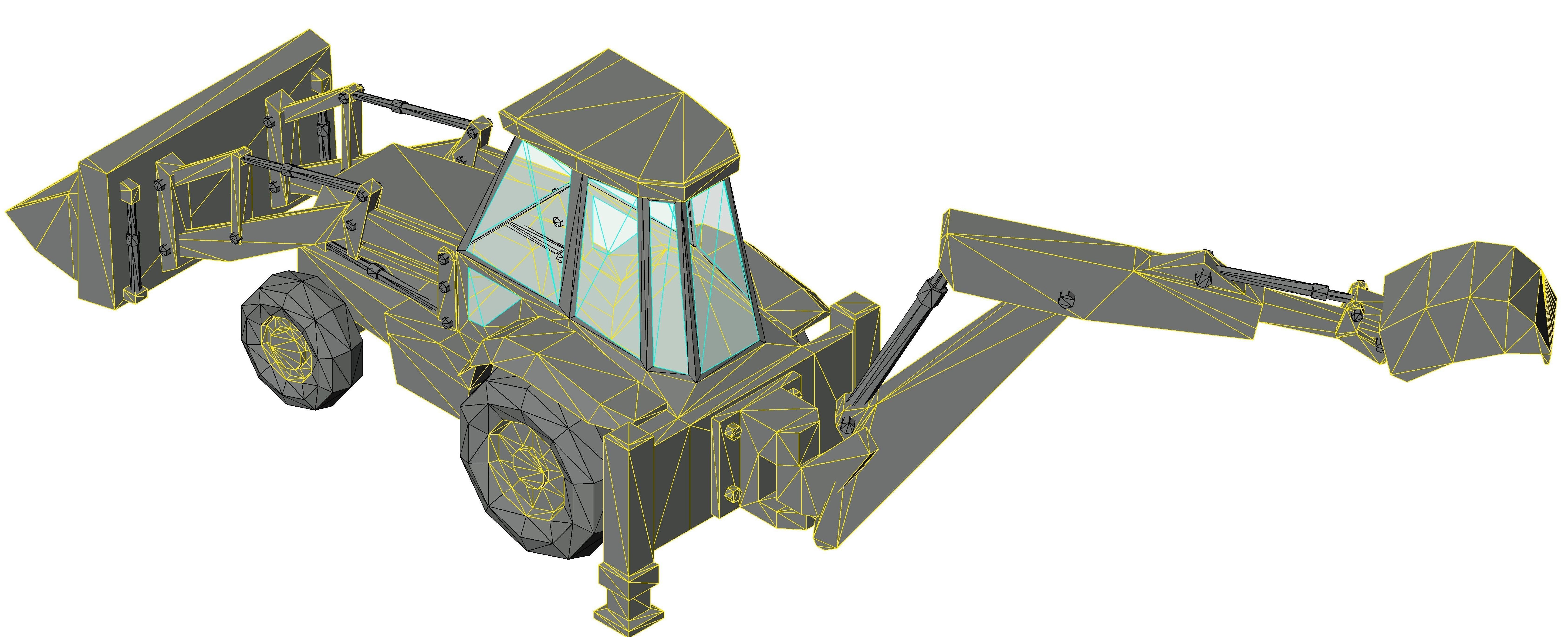 Backhoe Loader-04 3D model | CGTrader