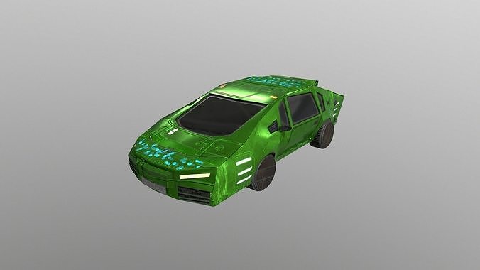 3D model Cyberpunk City - Car 2 VR / AR / low-poly | CGTrader