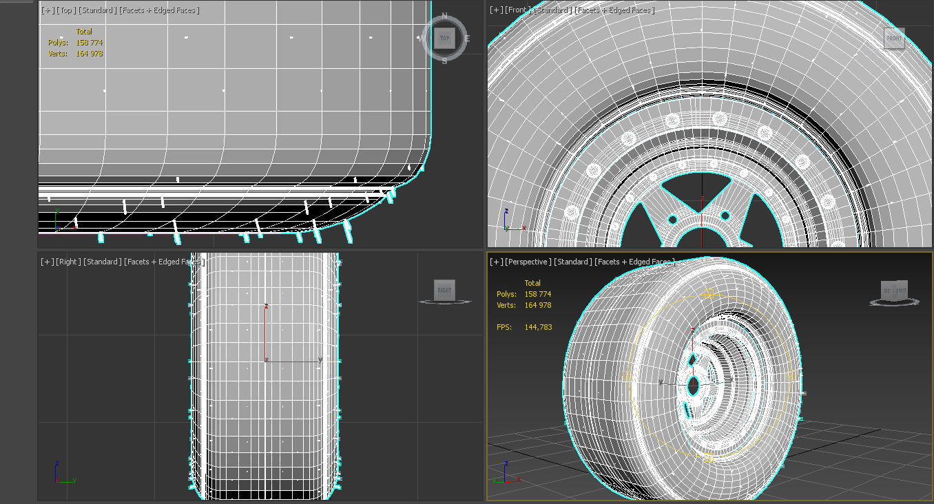 Drag Wheel rear 3D model | CGTrader