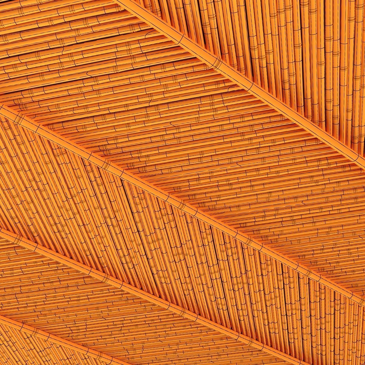 Ceiling bamboo branch low n5 3D model | CGTrader