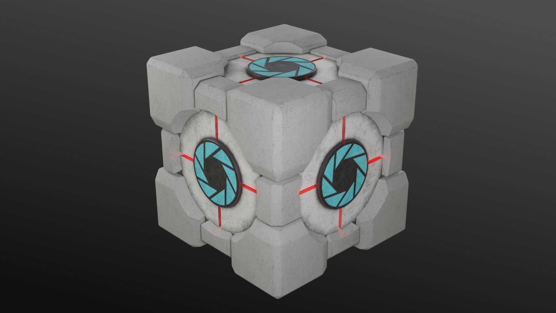 Portal cube 3D model | CGTrader