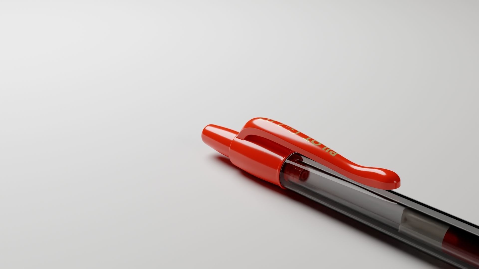 Pilot red ink gel pen 3D model | CGTrader