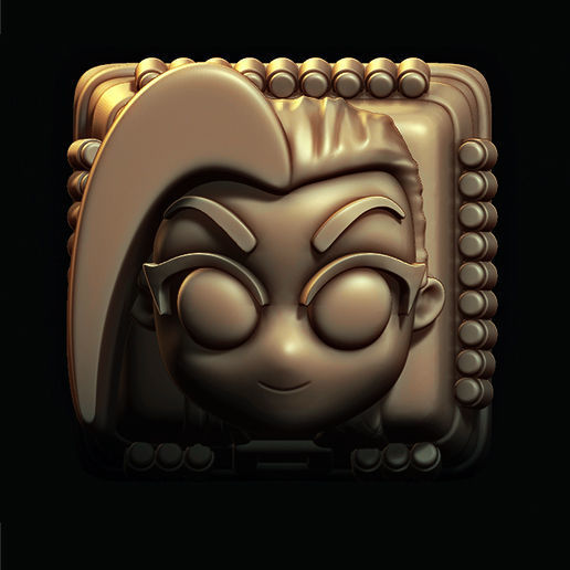 Jinx League of legends Arcane Keycaps Keyboard 3D model 3D printable ...