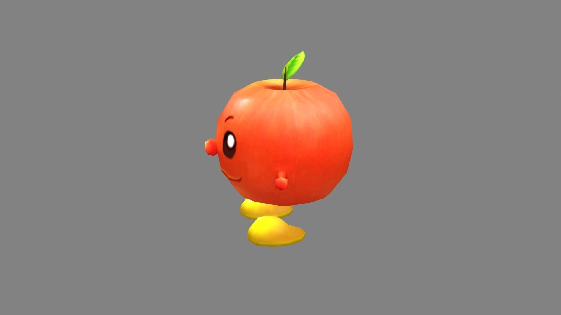 3D model Cartoon fruit mascot - red apple man VR / AR / low-poly | CGTrader