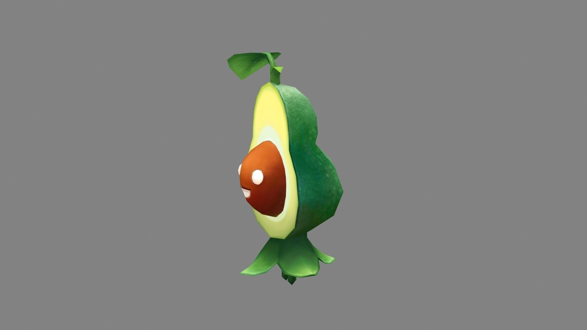 3D model Cartoon fruit mascot - avocado man VR / AR / low-poly | CGTrader