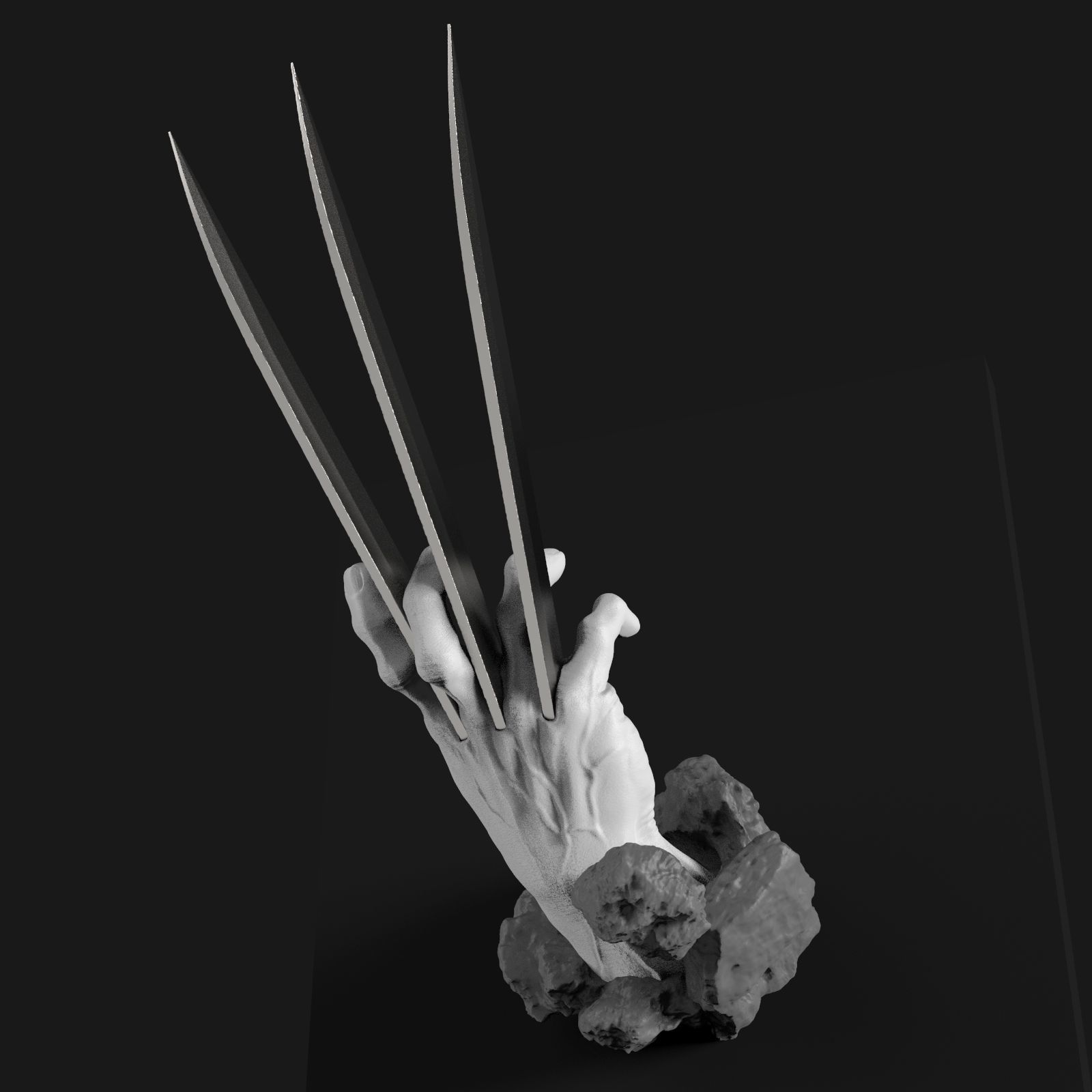 Wolverine hand 3D model 3D printable | CGTrader