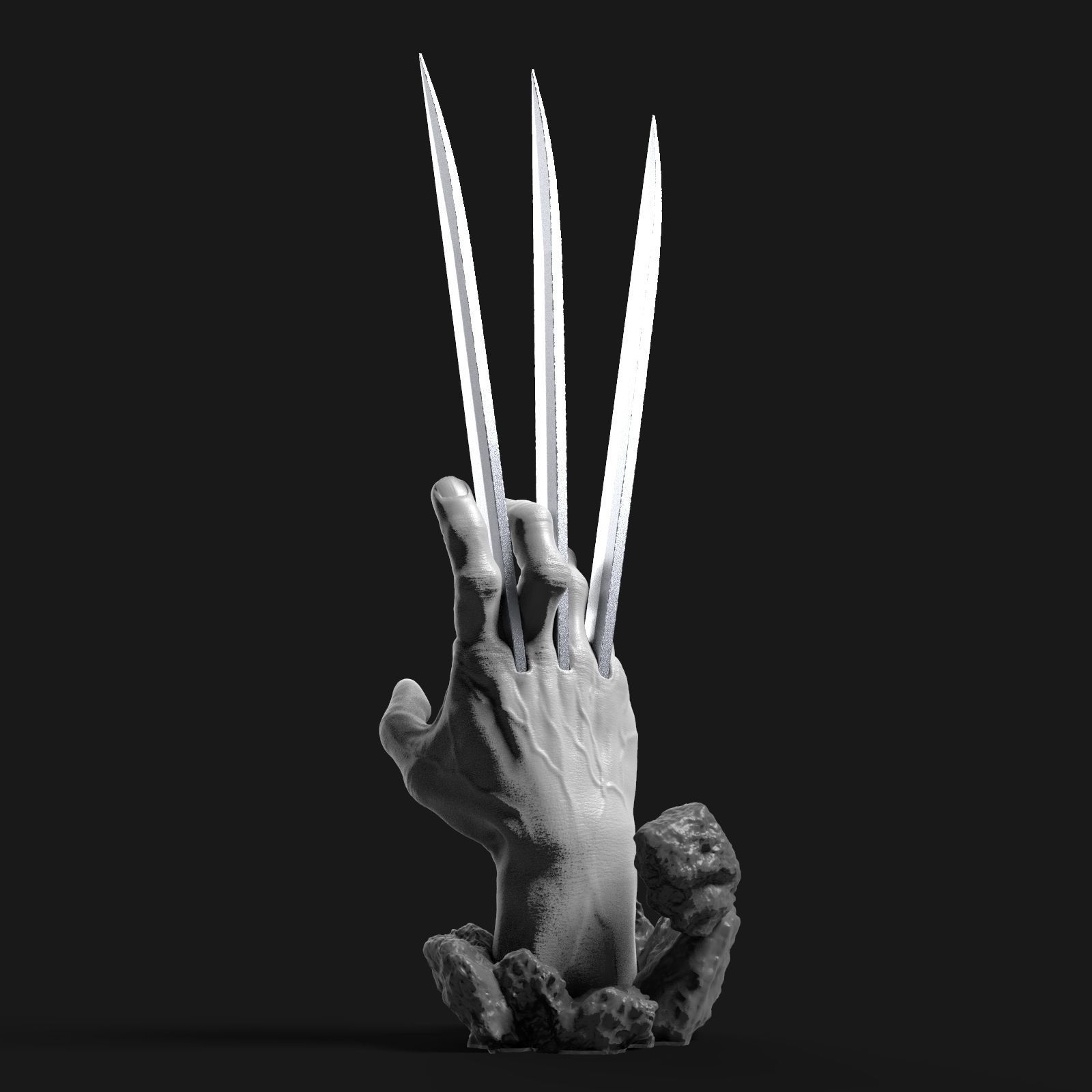 Wolverine hand 3D model 3D printable | CGTrader
