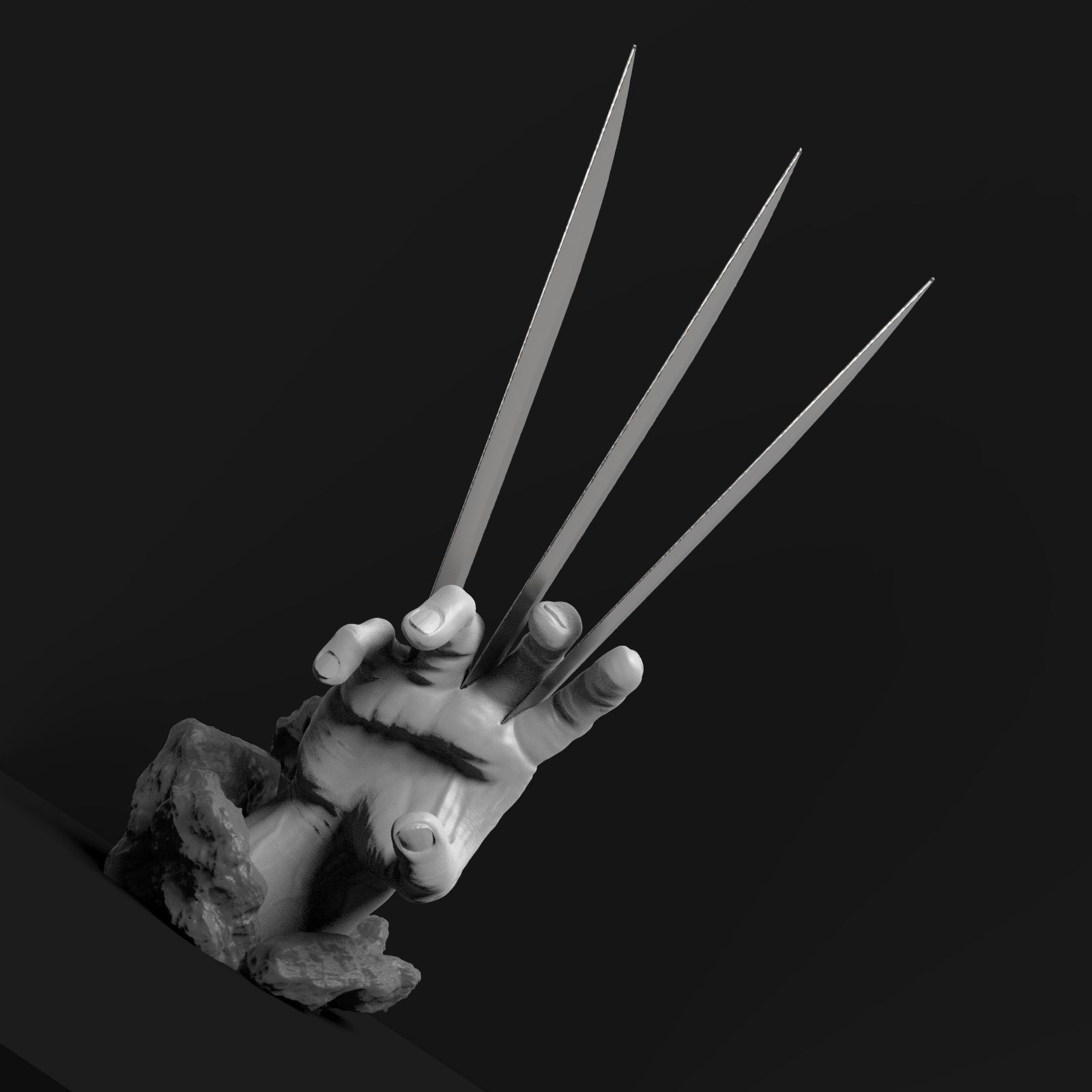 Wolverine hand 3D model 3D printable | CGTrader