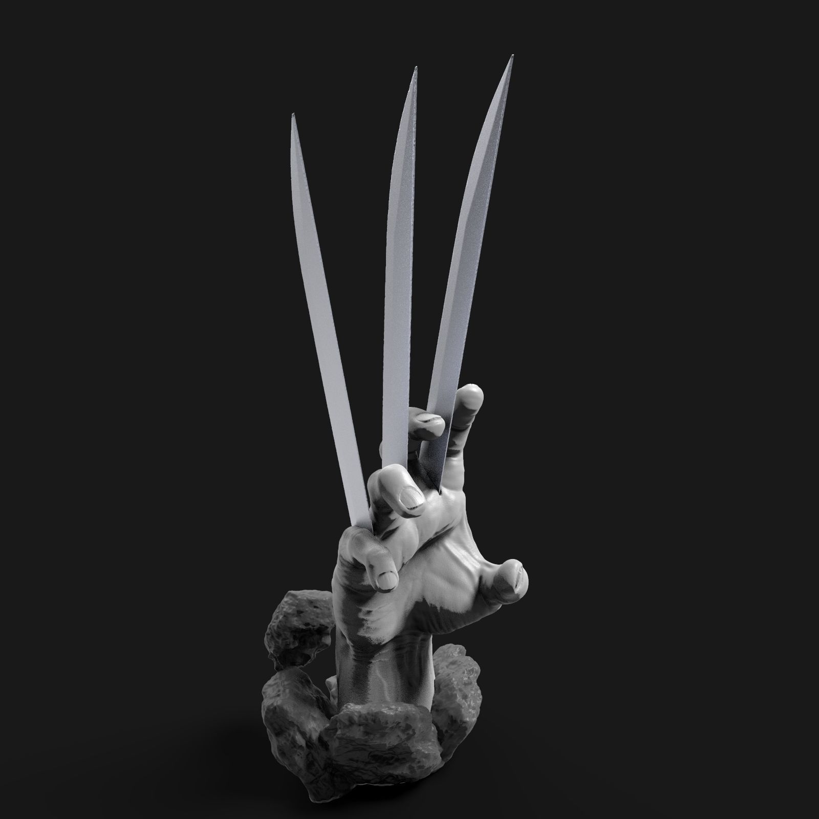 Wolverine hand 3D model 3D printable | CGTrader