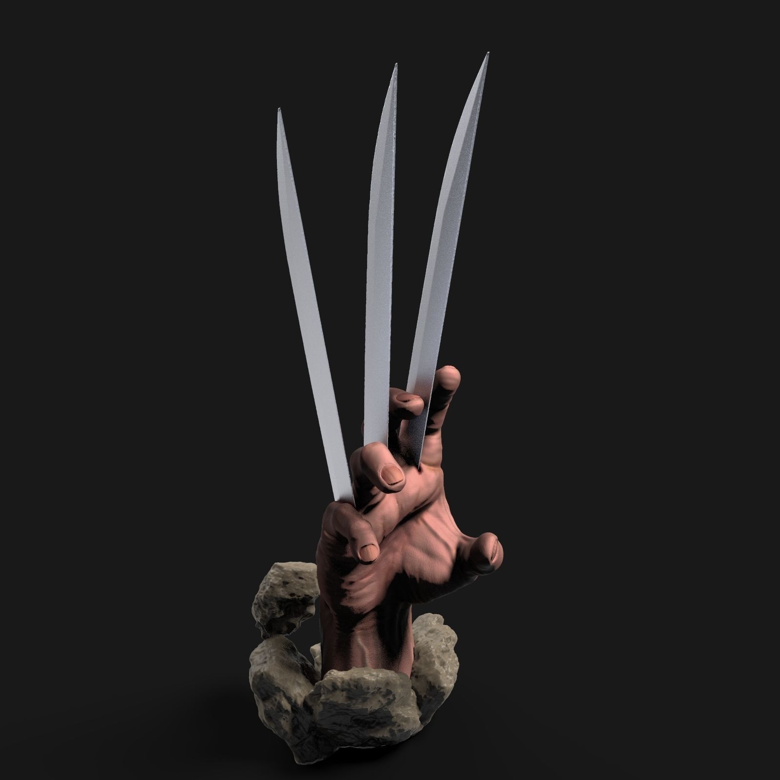 Wolverine hand 3D model 3D printable | CGTrader