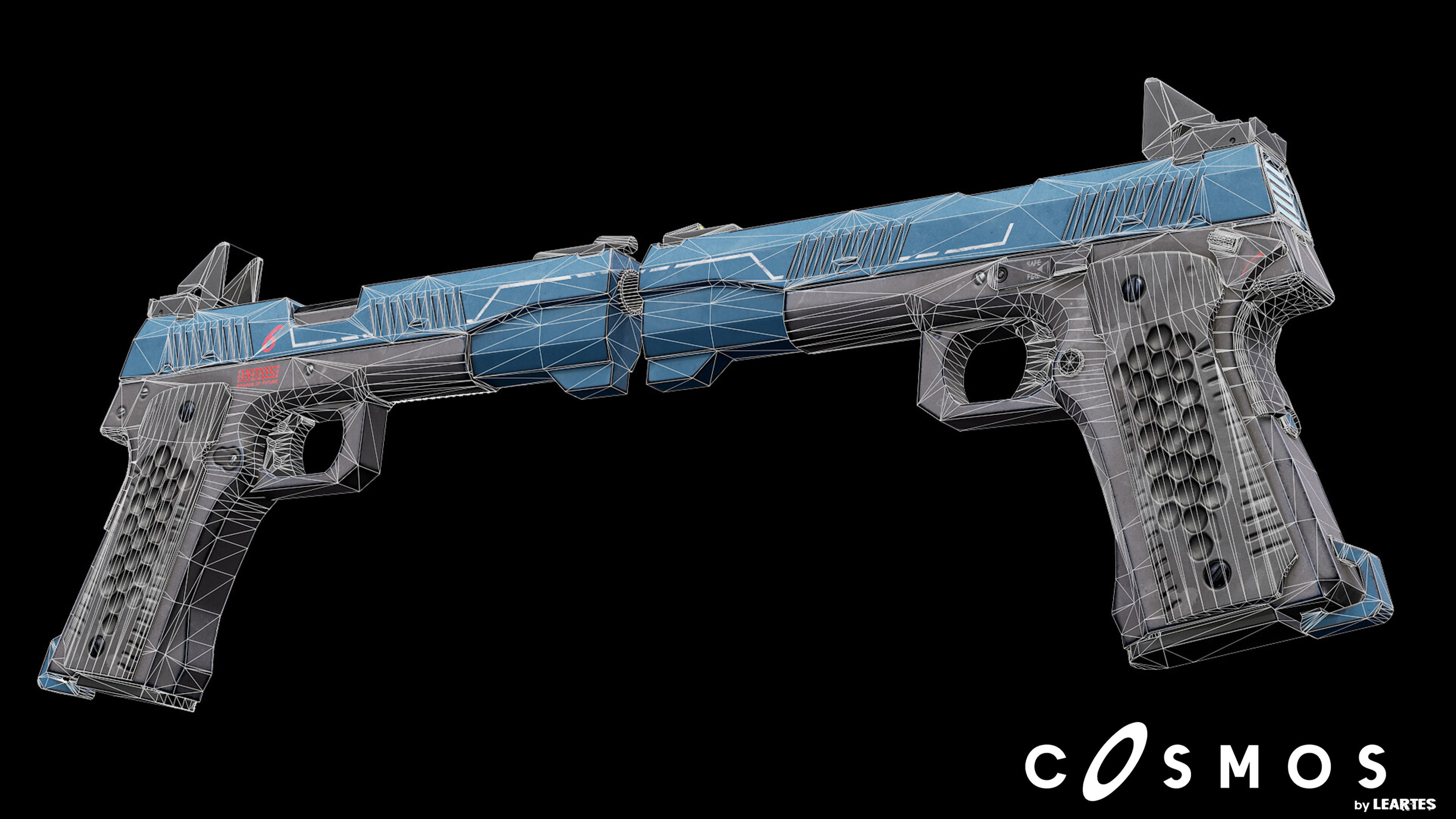 3D model Cyberpunk Gun - The Rager - M3 VR / AR / low-poly | CGTrader