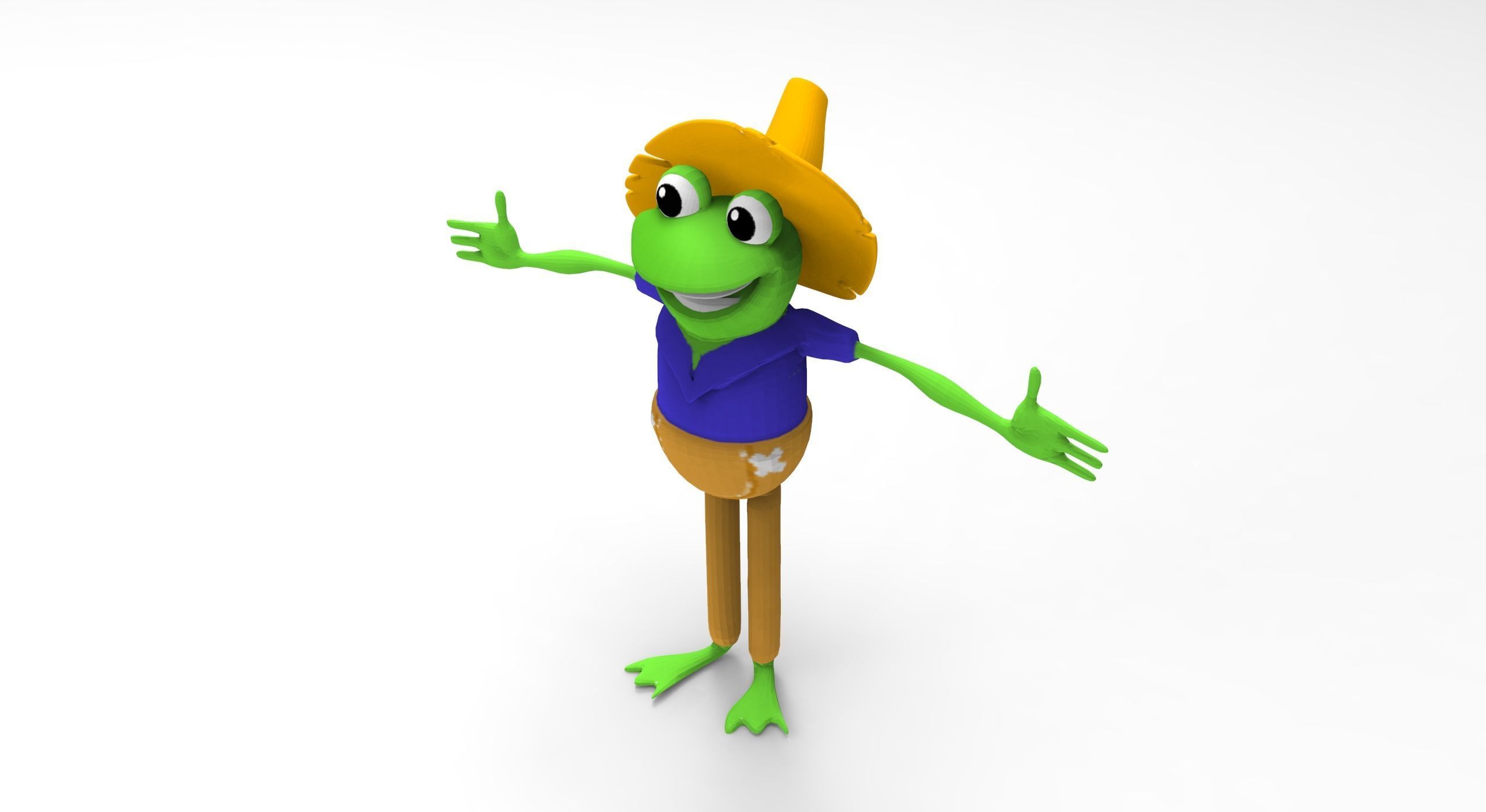 3D model frog T pose VR / AR / low-poly | CGTrader