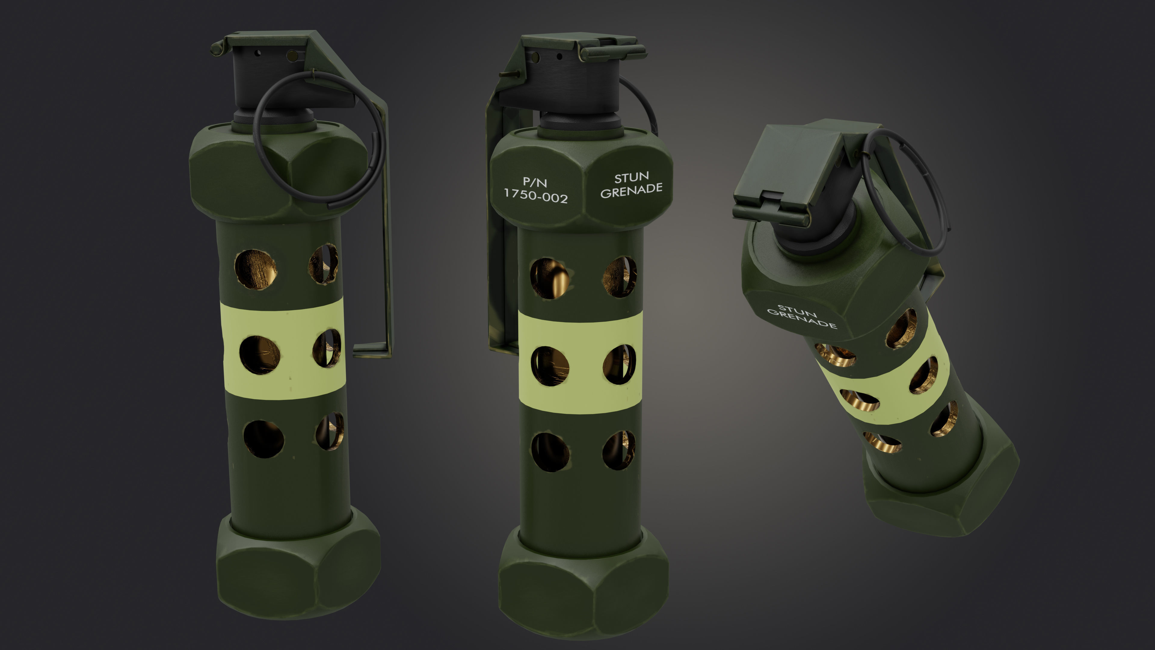Flash Grenade flashbang 3D model | CGTrader