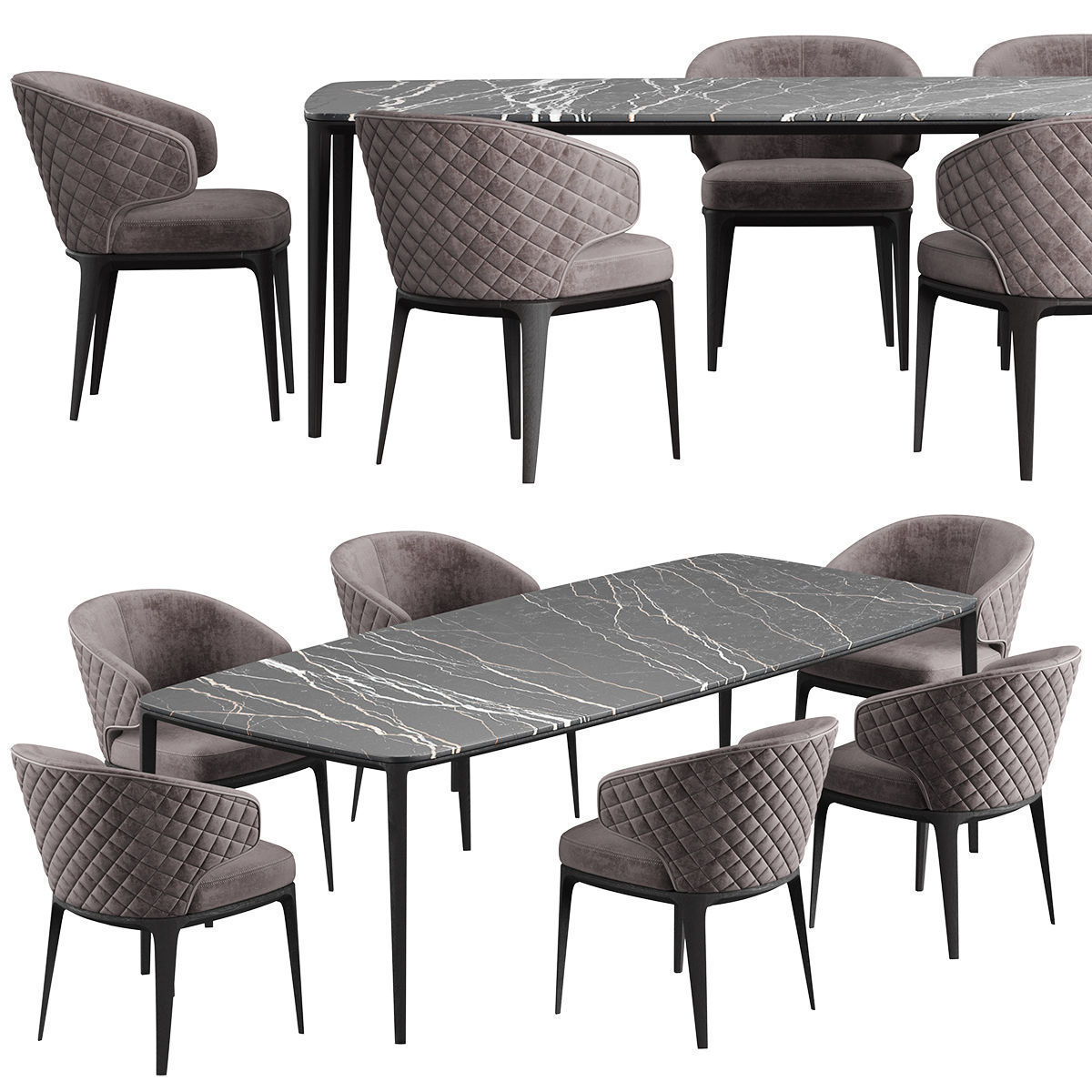 ATOM Chair Poliform HENRY Table 3D model | CGTrader