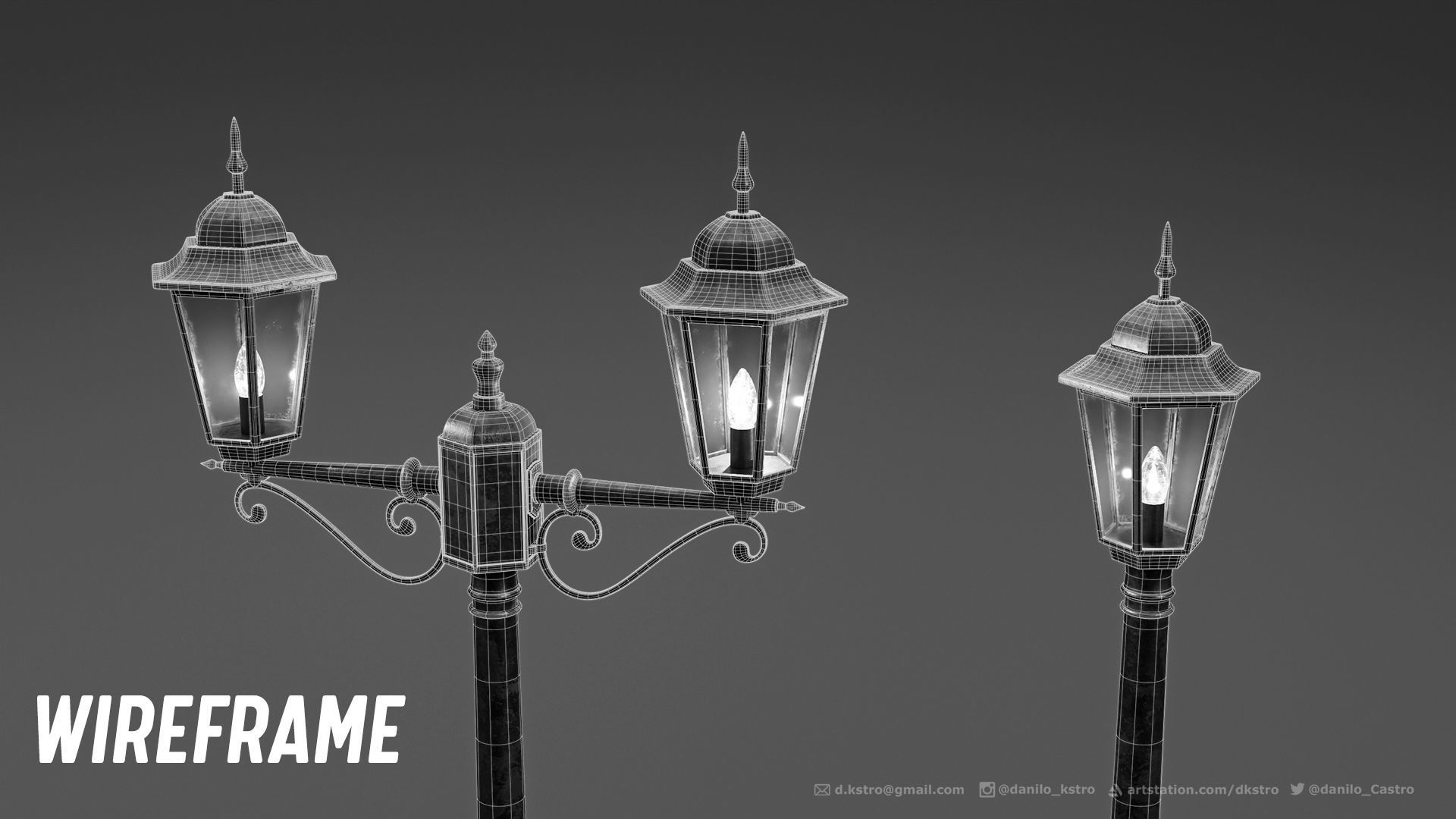 Classic LampPost - 3D model 3D model | CGTrader