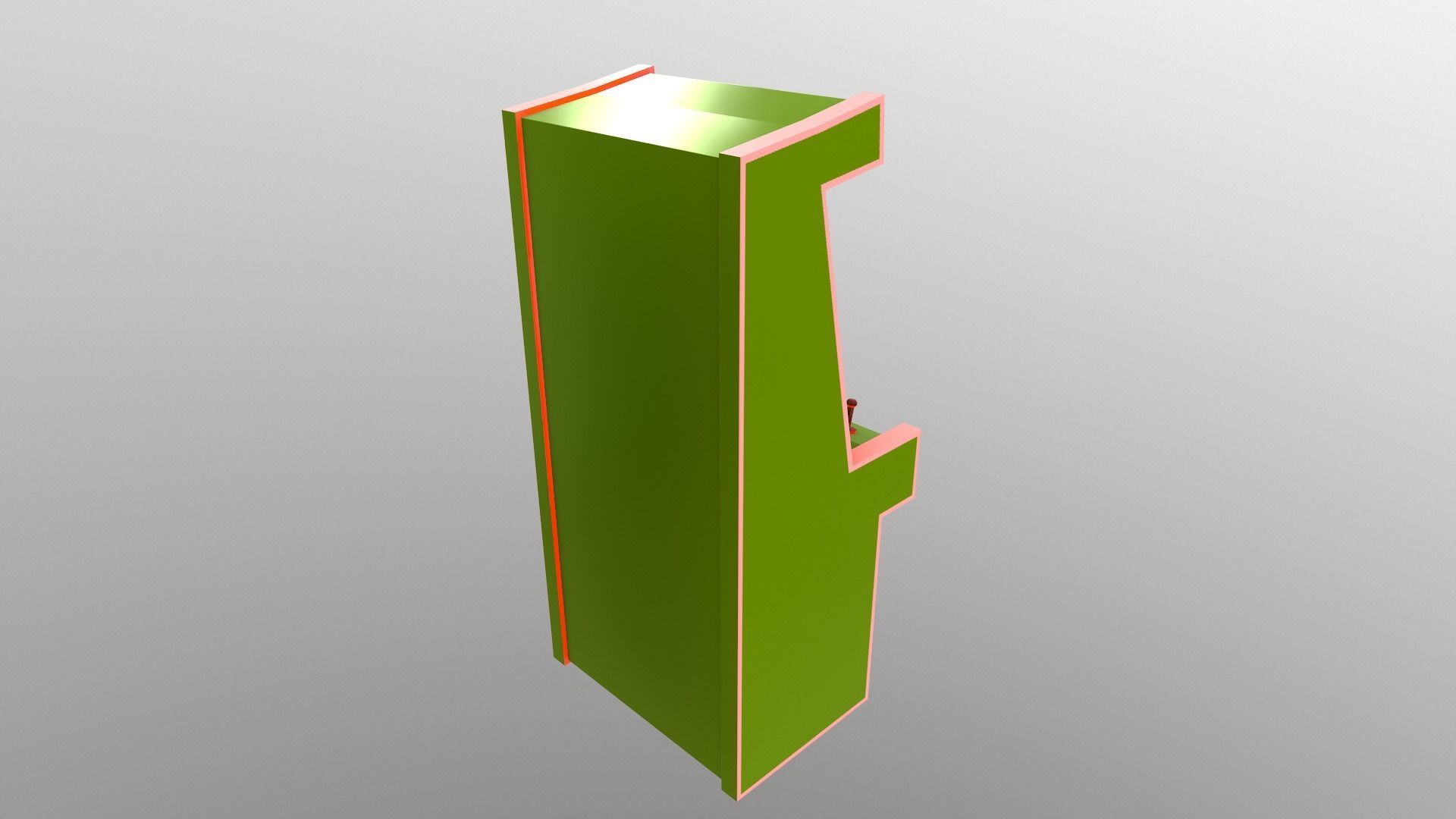 Low Poly Arcade retro game machine free VR / AR / low-poly 3D model ...