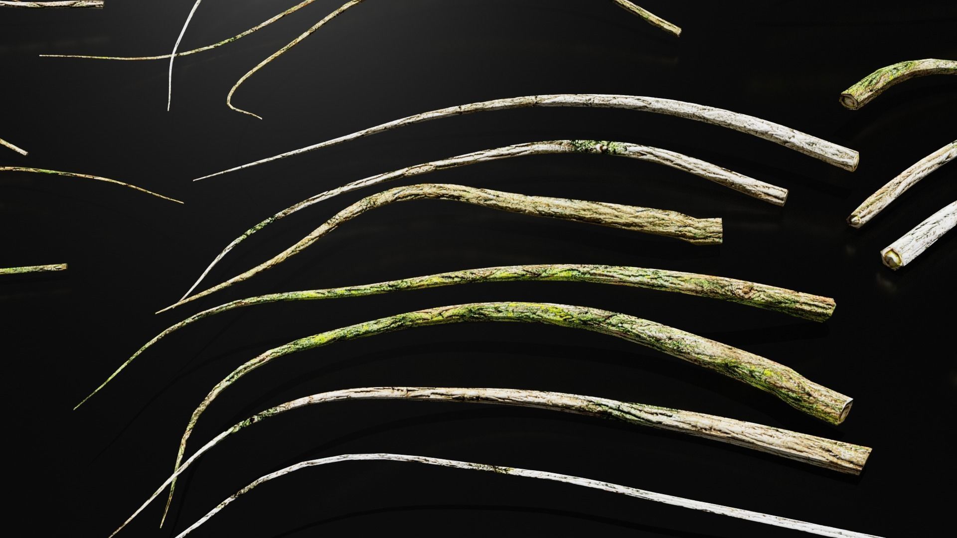 3D model 107 Different sticks collection VR / AR / low-poly | CGTrader