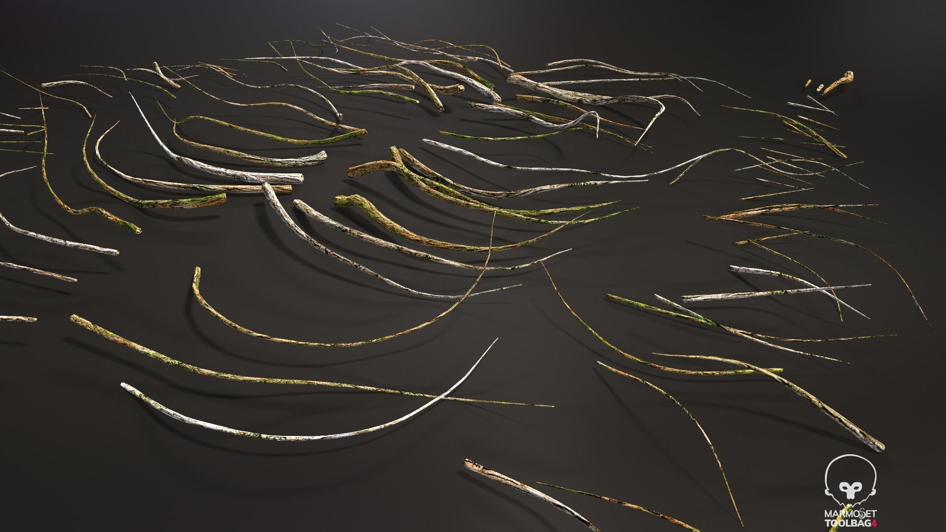 3D model 107 Different sticks collection VR / AR / low-poly | CGTrader